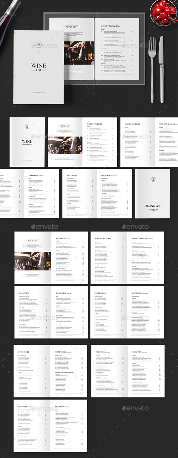 Wine Dinner Menu Template