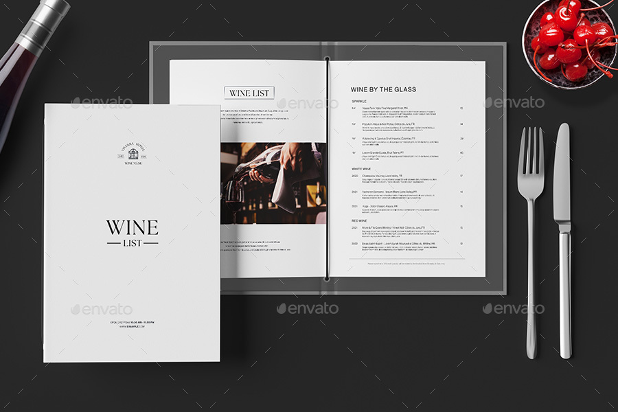 Restaurant Wine List Template, Print Templates | GraphicRiver
