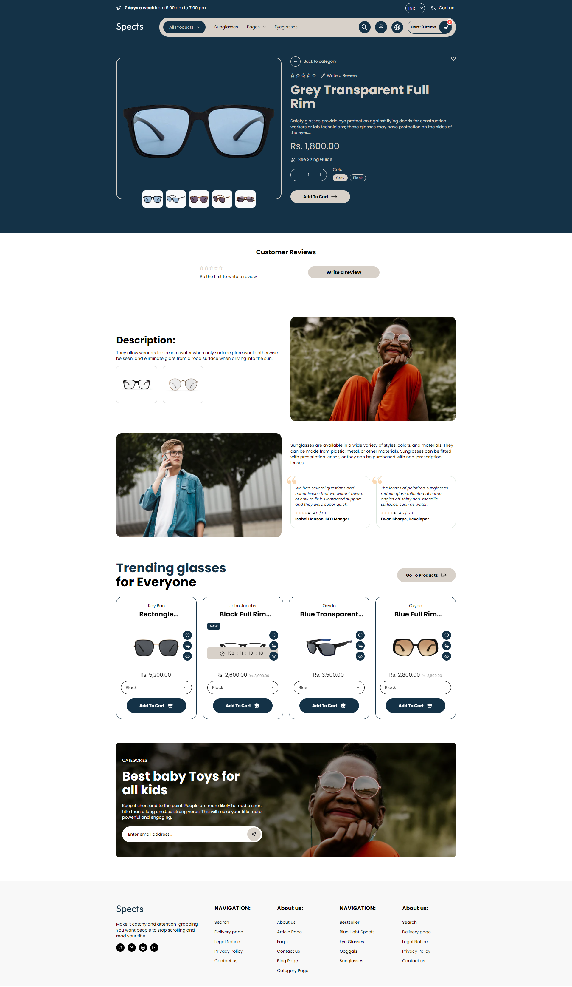 Spects - Modern Glasses Responsive Shopify 2.0 Theme by WorkDo | ThemeForest