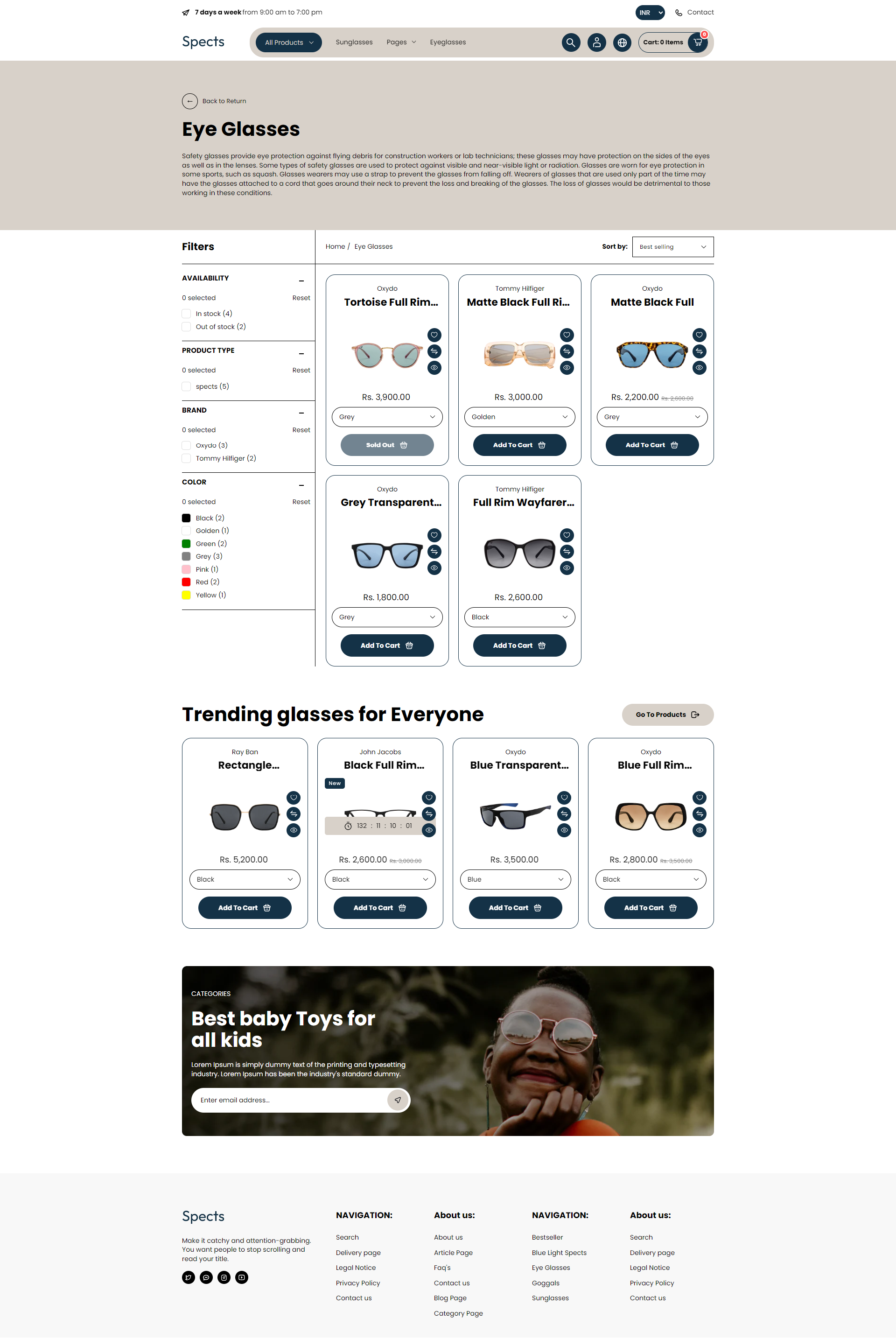 Spects - Modern Glasses Responsive Shopify 2.0 Theme by WorkDo | ThemeForest