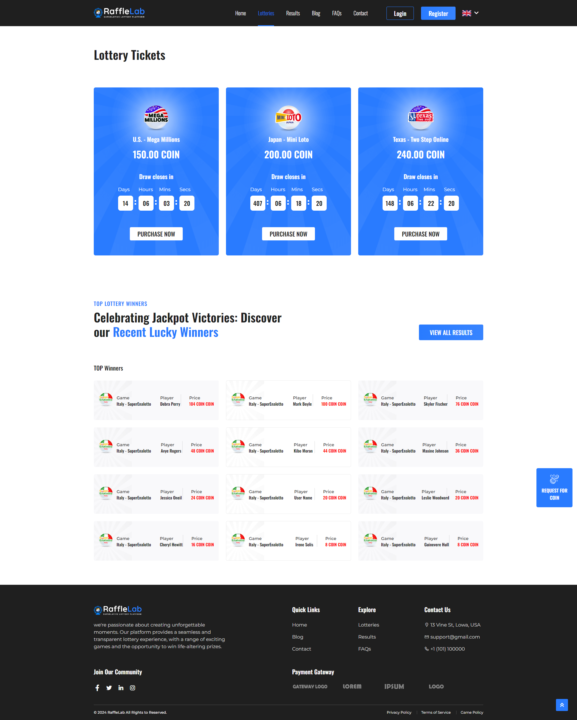RaffleLab - Superlative Lottery Platform by ViserLab | CodeCanyon