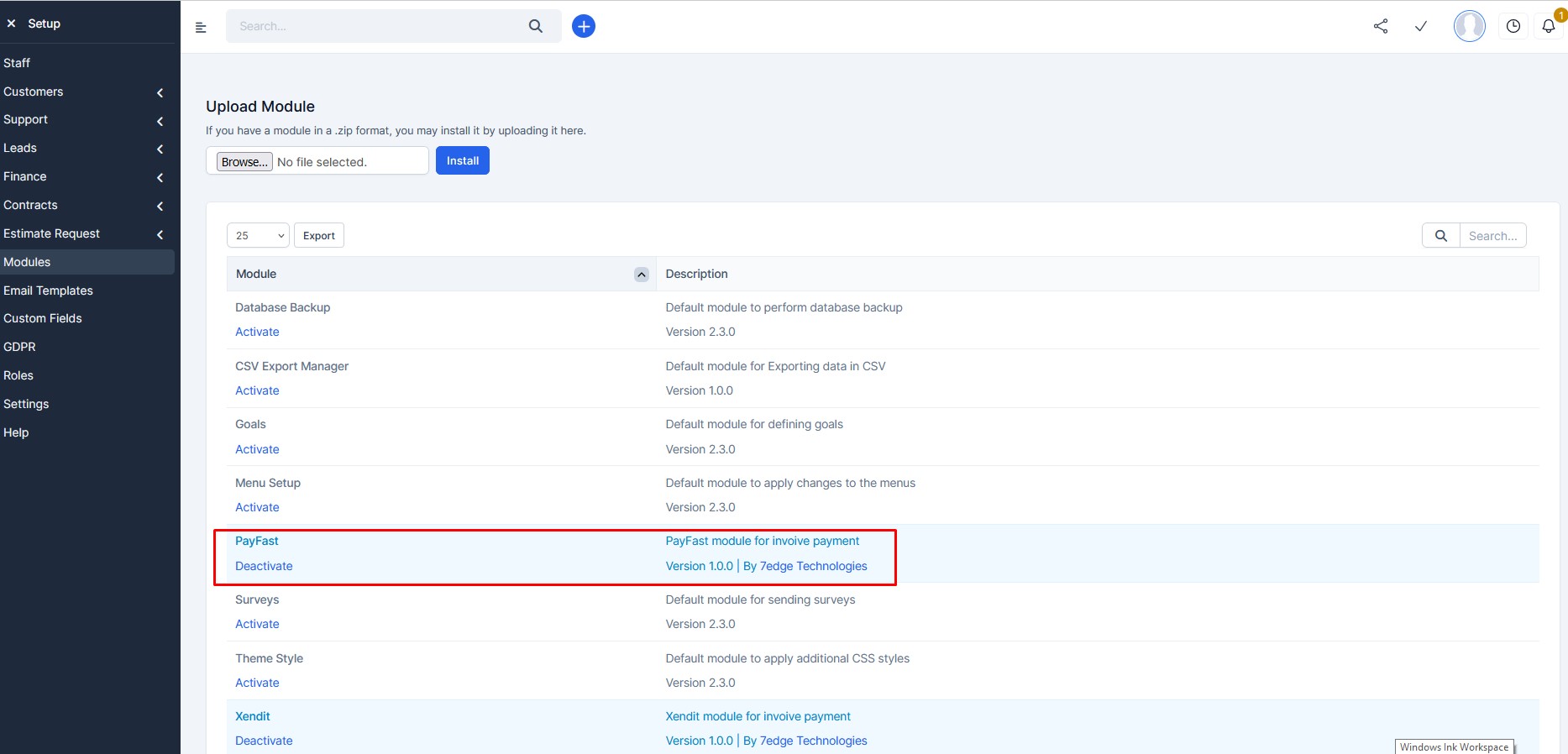 Payfast Payment Gateway Module For Perfex Crm By 7edgetech Codecanyon
