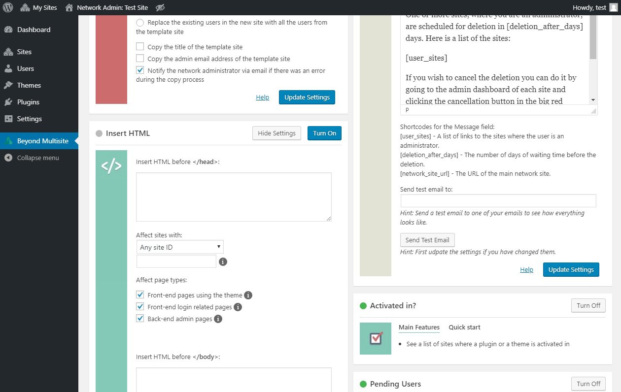 Beyond Multisite - Utilities for WordPress Network Admins by nikolaydev