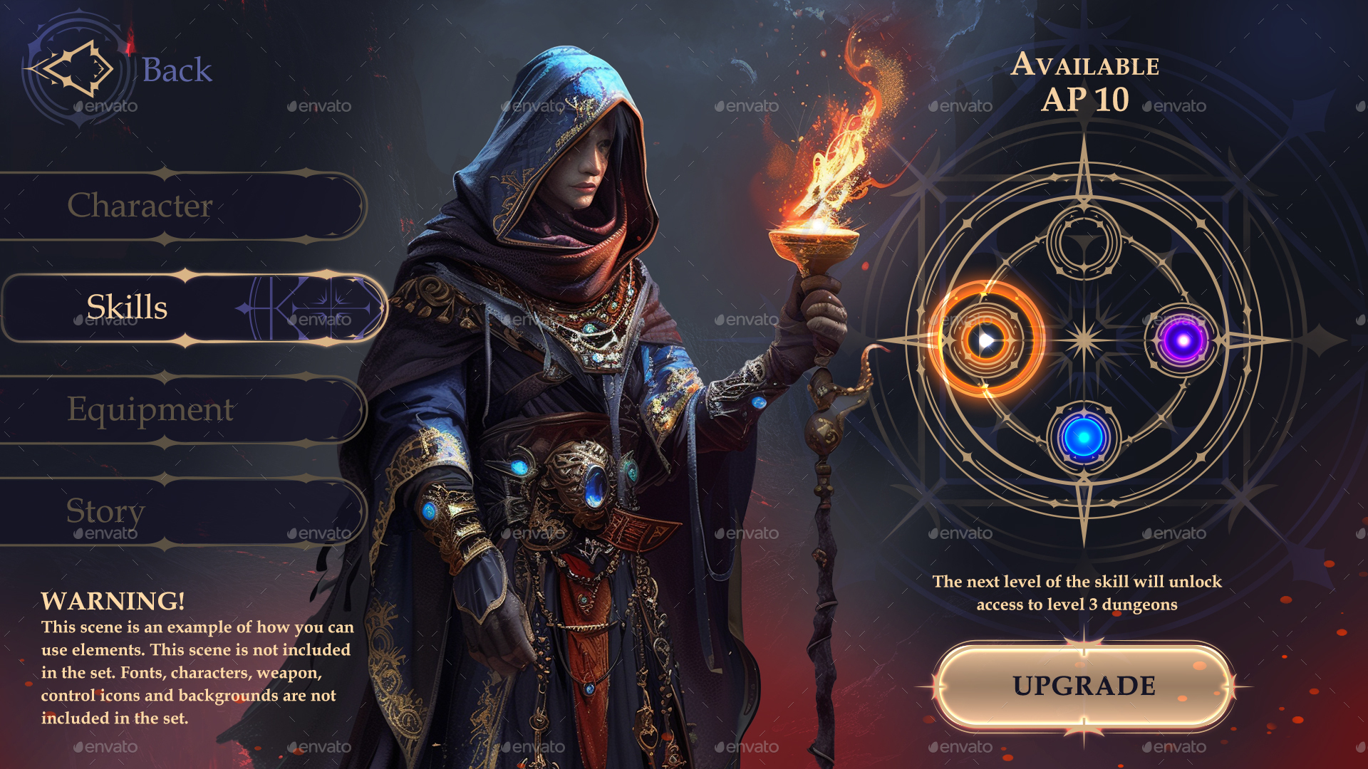 Dark Fantasy UI Set, Game Assets | GraphicRiver
