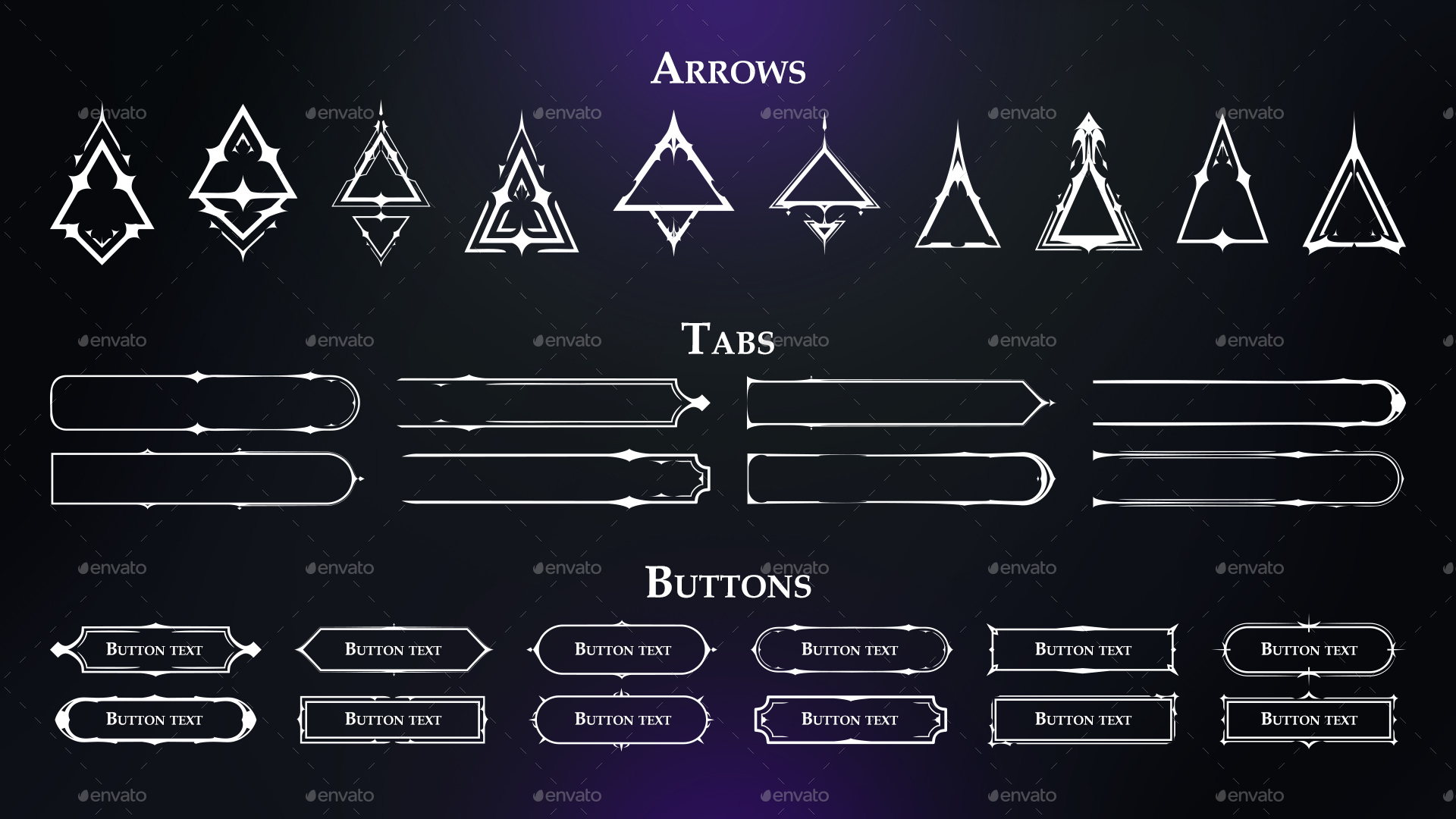 Dark Fantasy UI Set, Game Assets | GraphicRiver