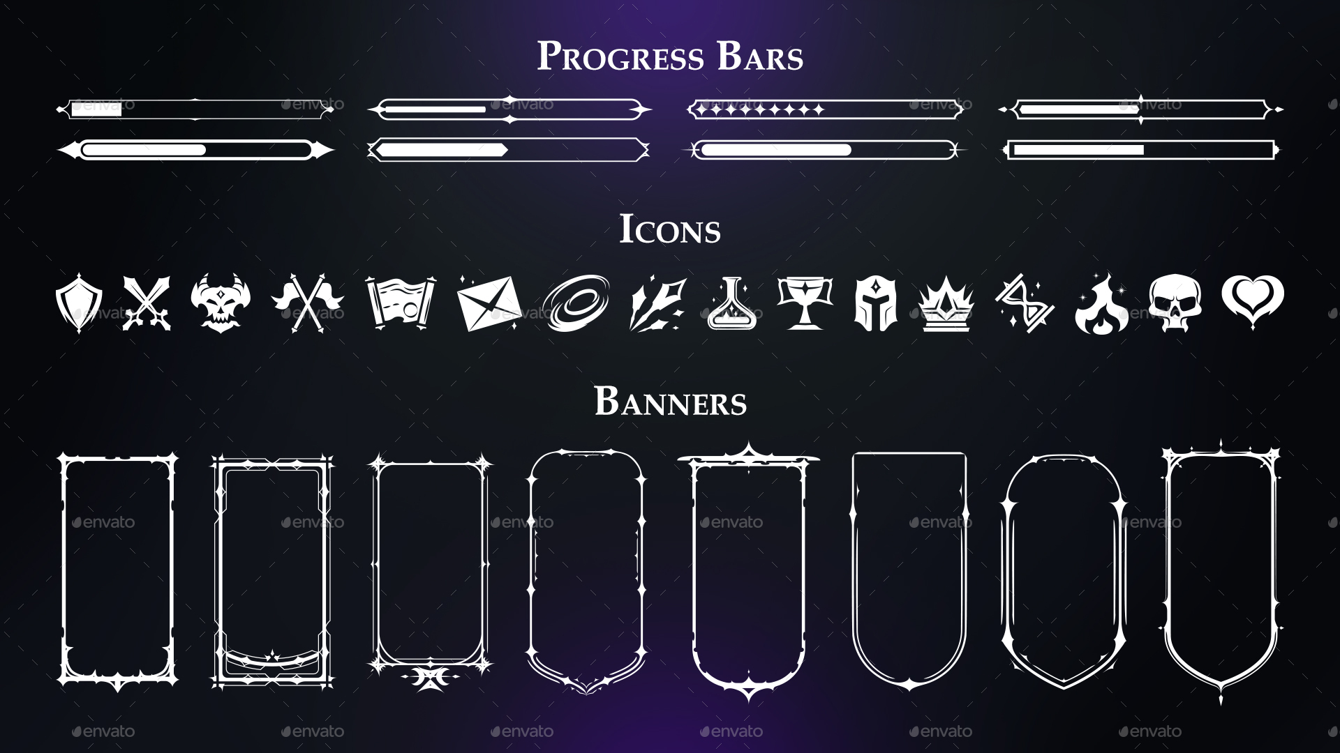 Dark Fantasy UI Set, Game Assets | GraphicRiver
