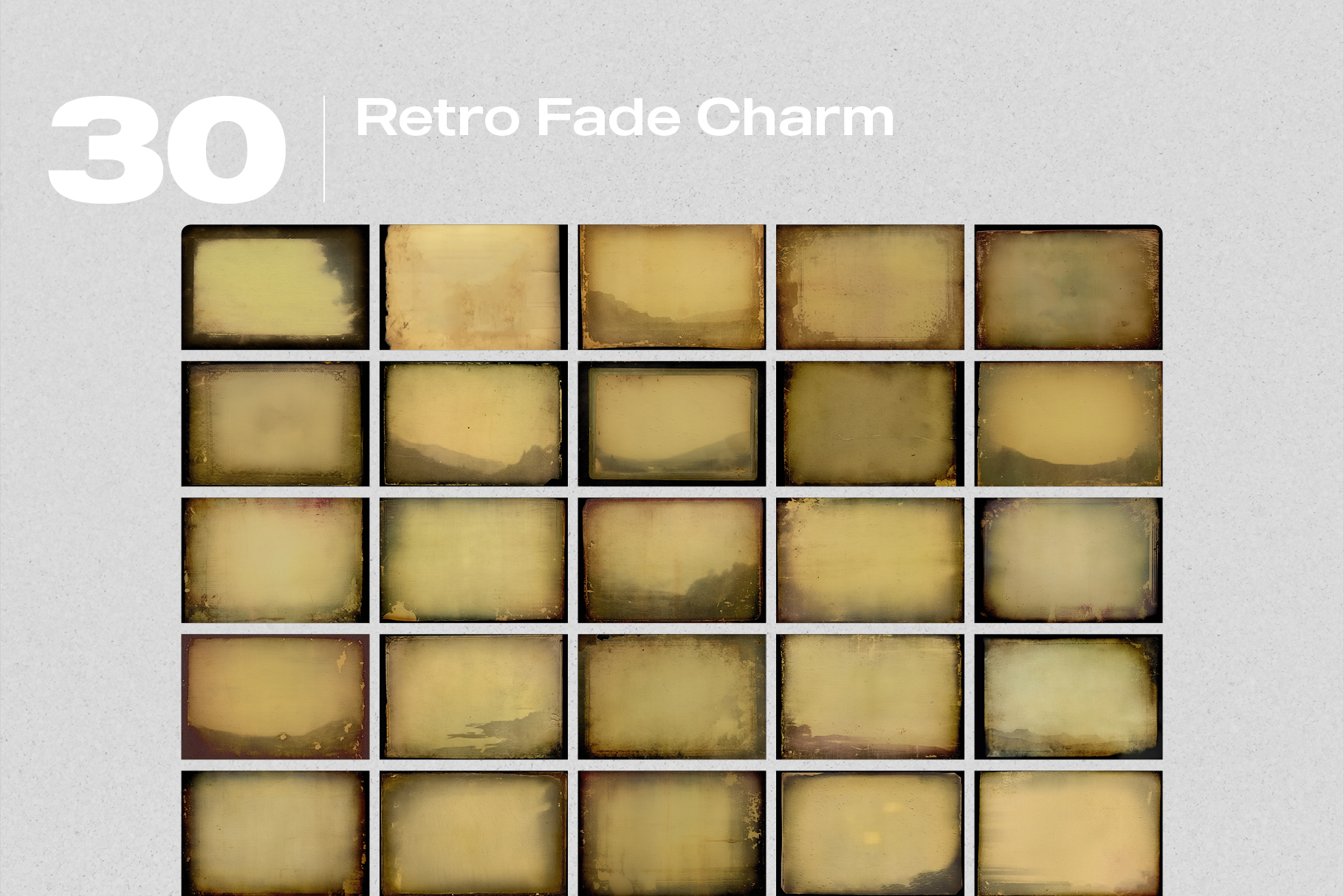 30 Retro Fade Charm Effect Photo Overlays, Add-ons | GraphicRiver