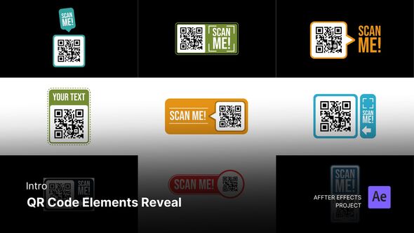 Video Template - QR Code Elements Reveal After Effects Project Files ...