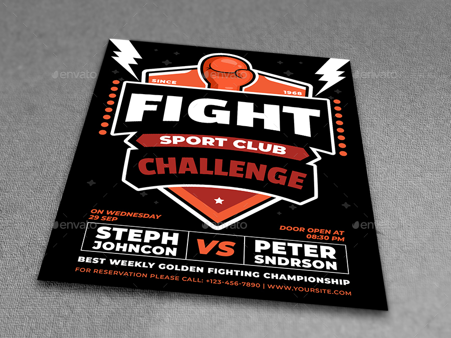 Boxing Flyer Template, Print Templates | GraphicRiver