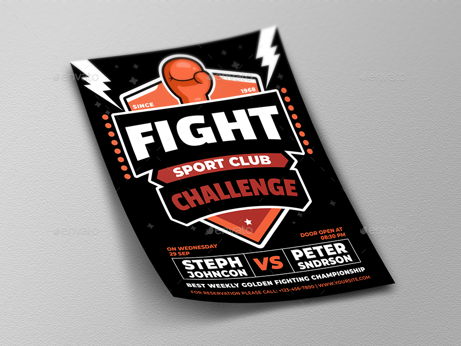 Boxing Flyer Template, Print Templates | GraphicRiver