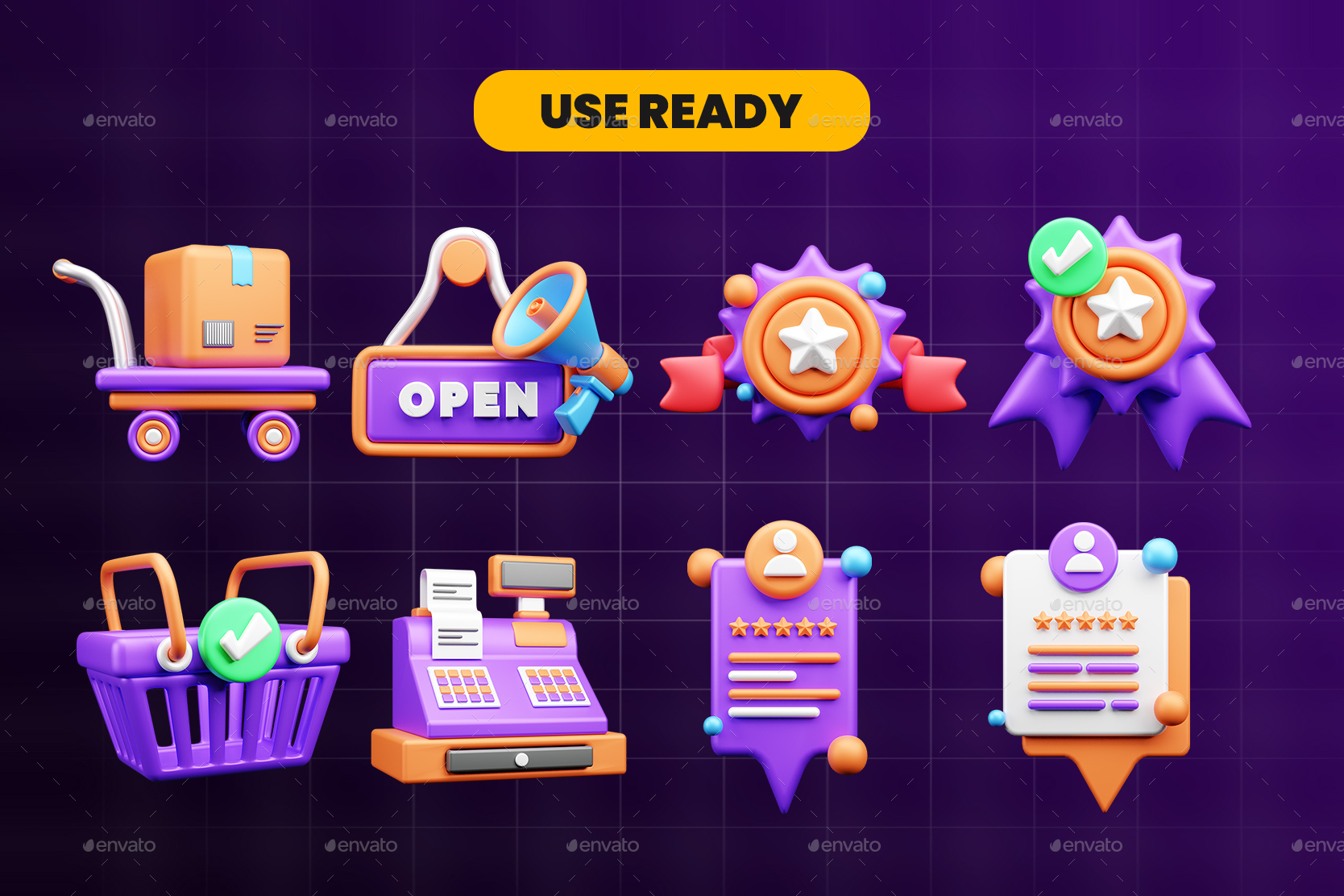 Shopping & Retails 3d Illustration Icon Pack, Graphics | GraphicRiver