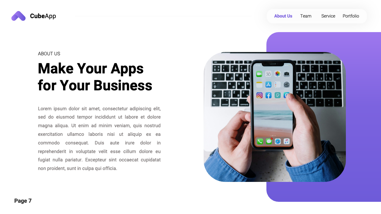 CubeApp - Mobile App PowerPoint Template, Presentation Templates ...