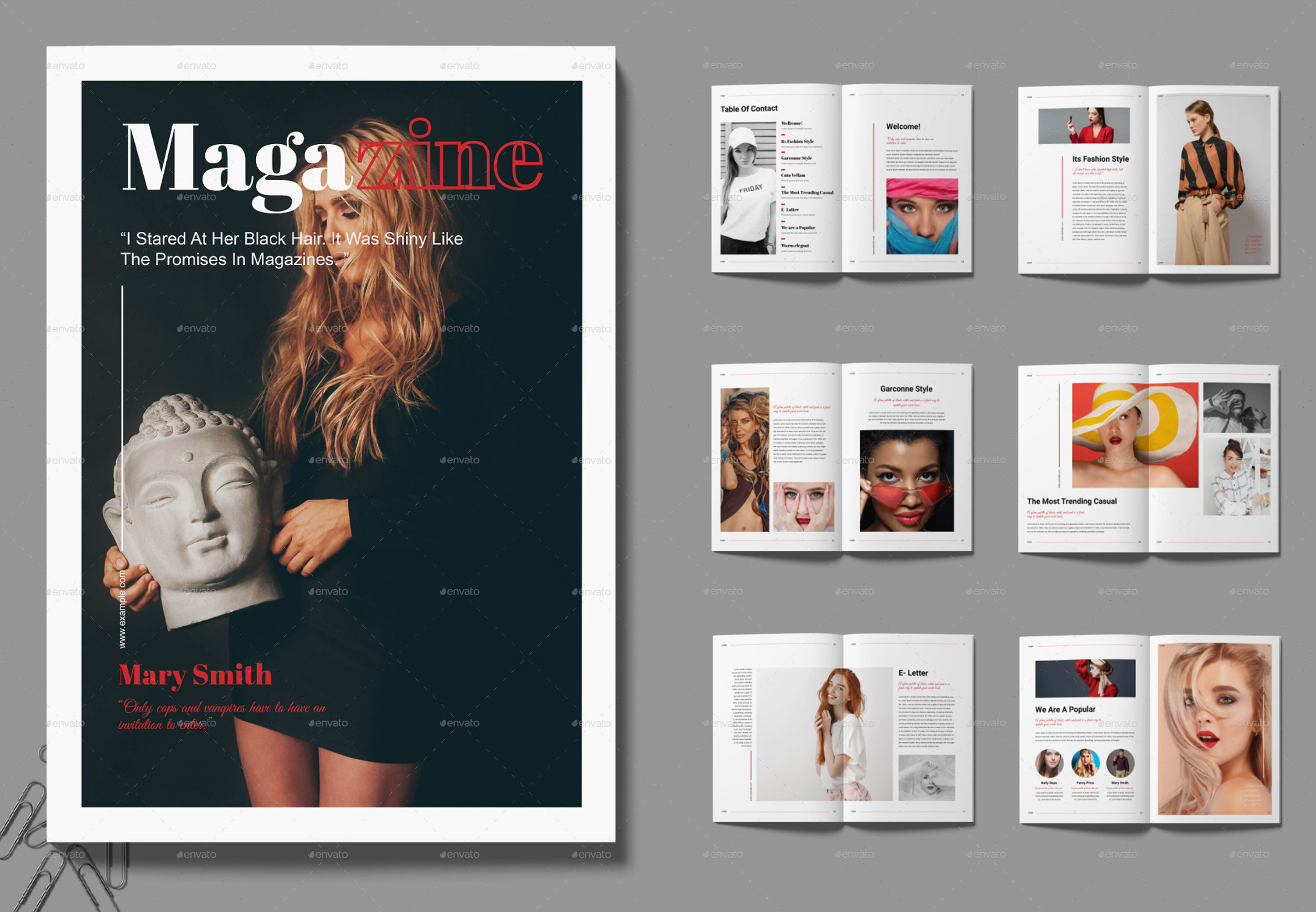 Fashion Magazine Design Template, Print Templates | GraphicRiver