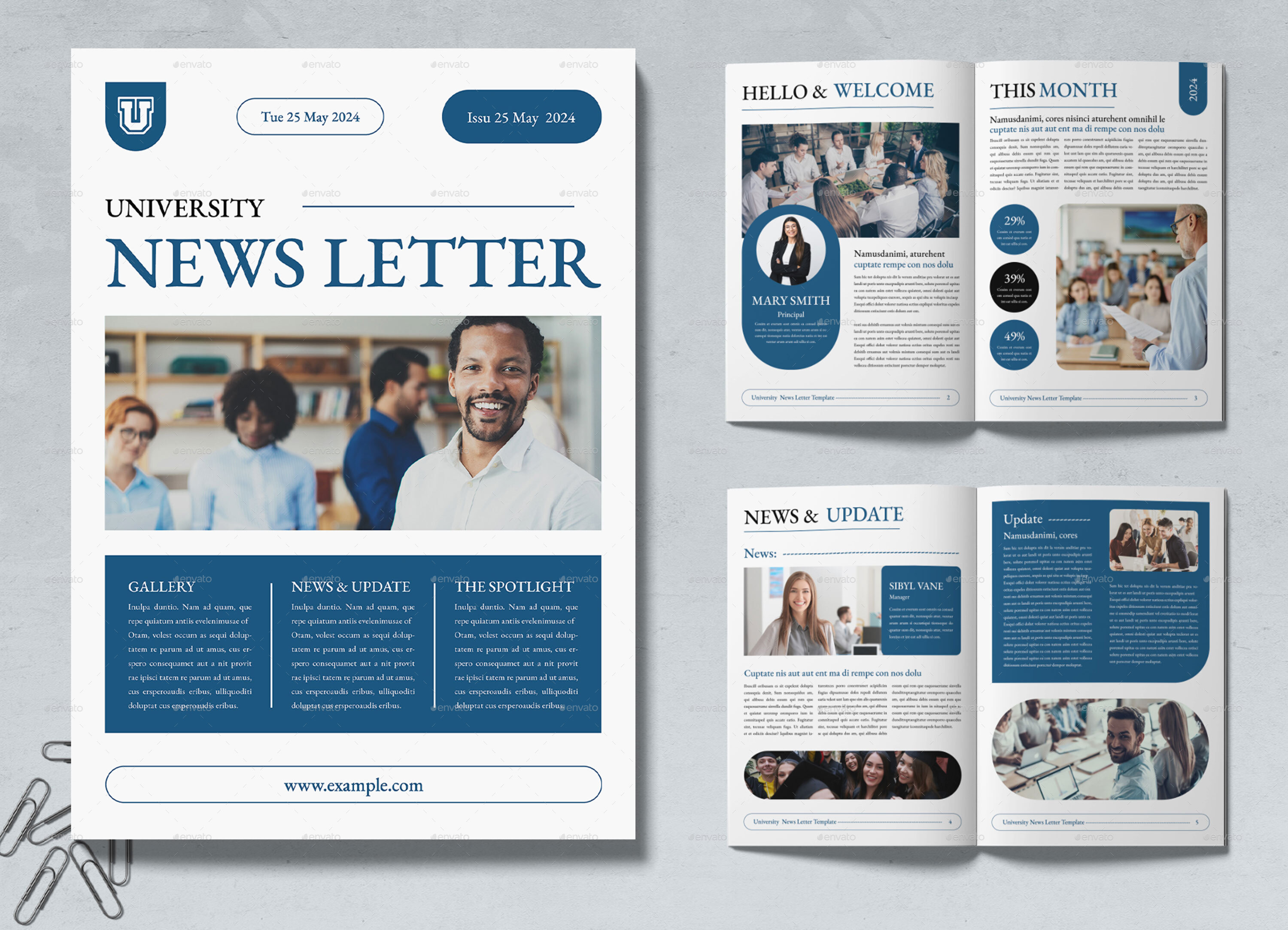 Newsletter Design Template, Print Templates | GraphicRiver