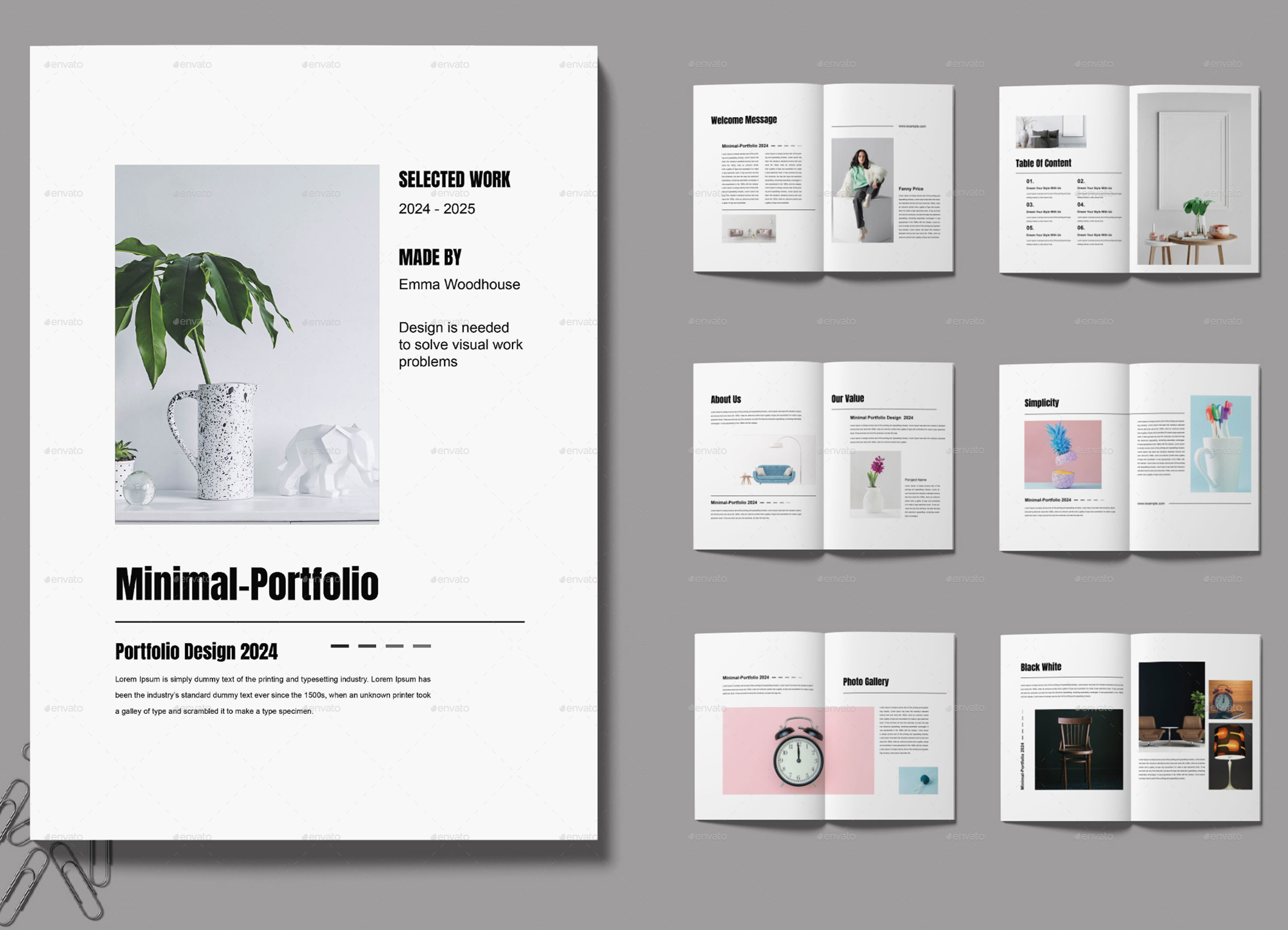 Minimal Portfolio Templates, Print Templates | GraphicRiver