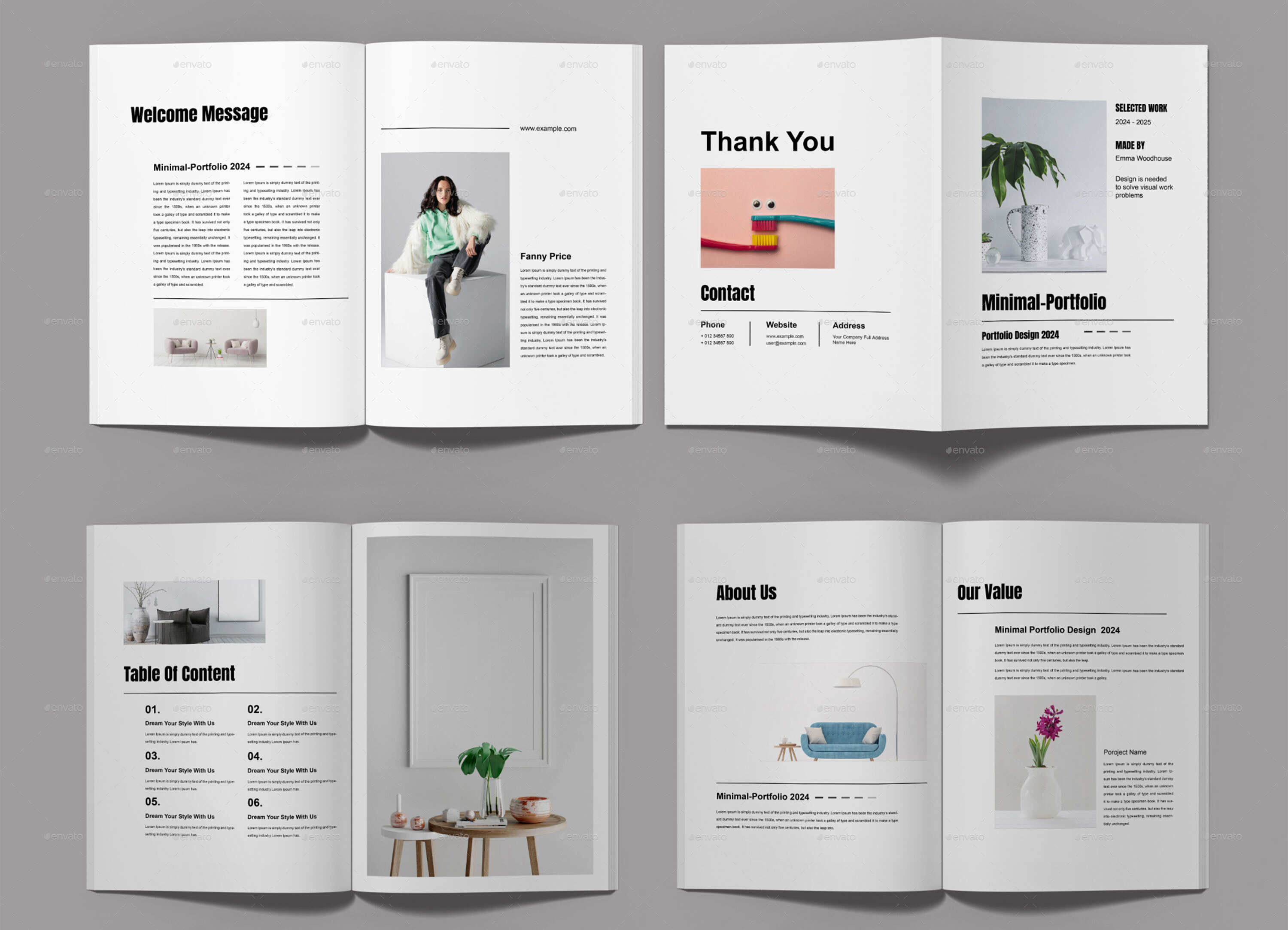 Minimal Portfolio Templates, Print Templates | GraphicRiver