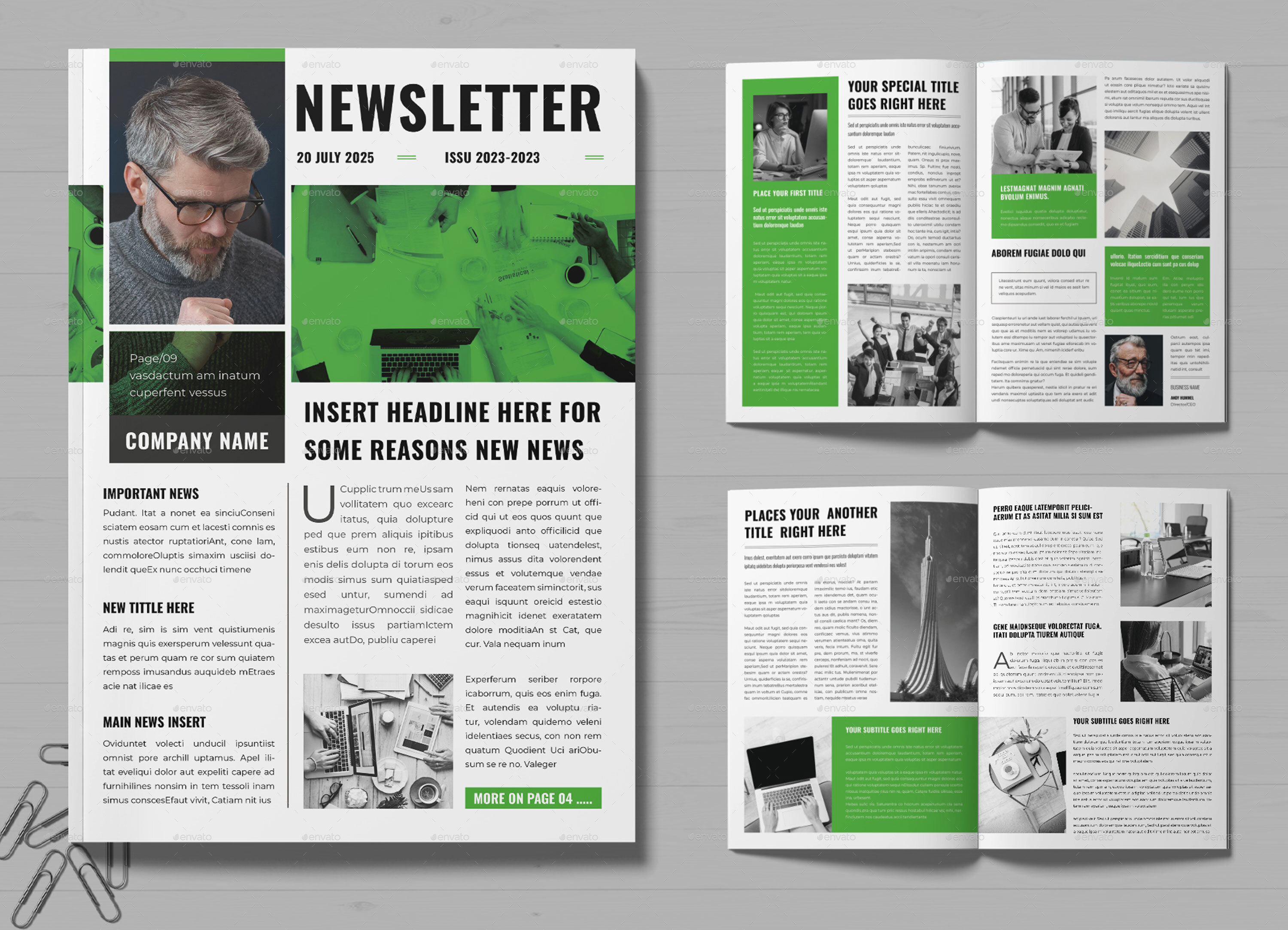 Business Newsletter Magazine Design, Print Templates | GraphicRiver