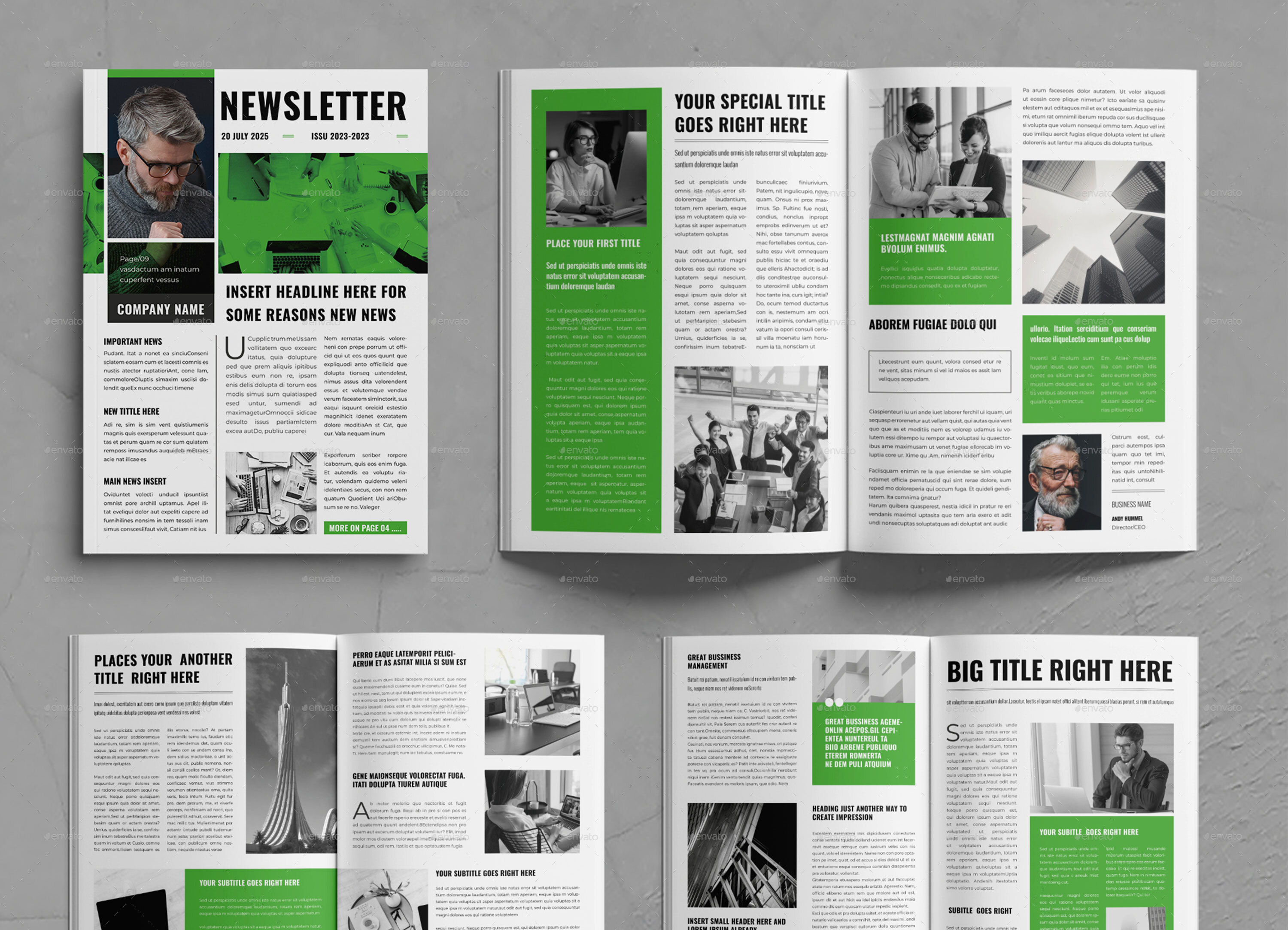 Business Newsletter Magazine Design, Print Templates | GraphicRiver