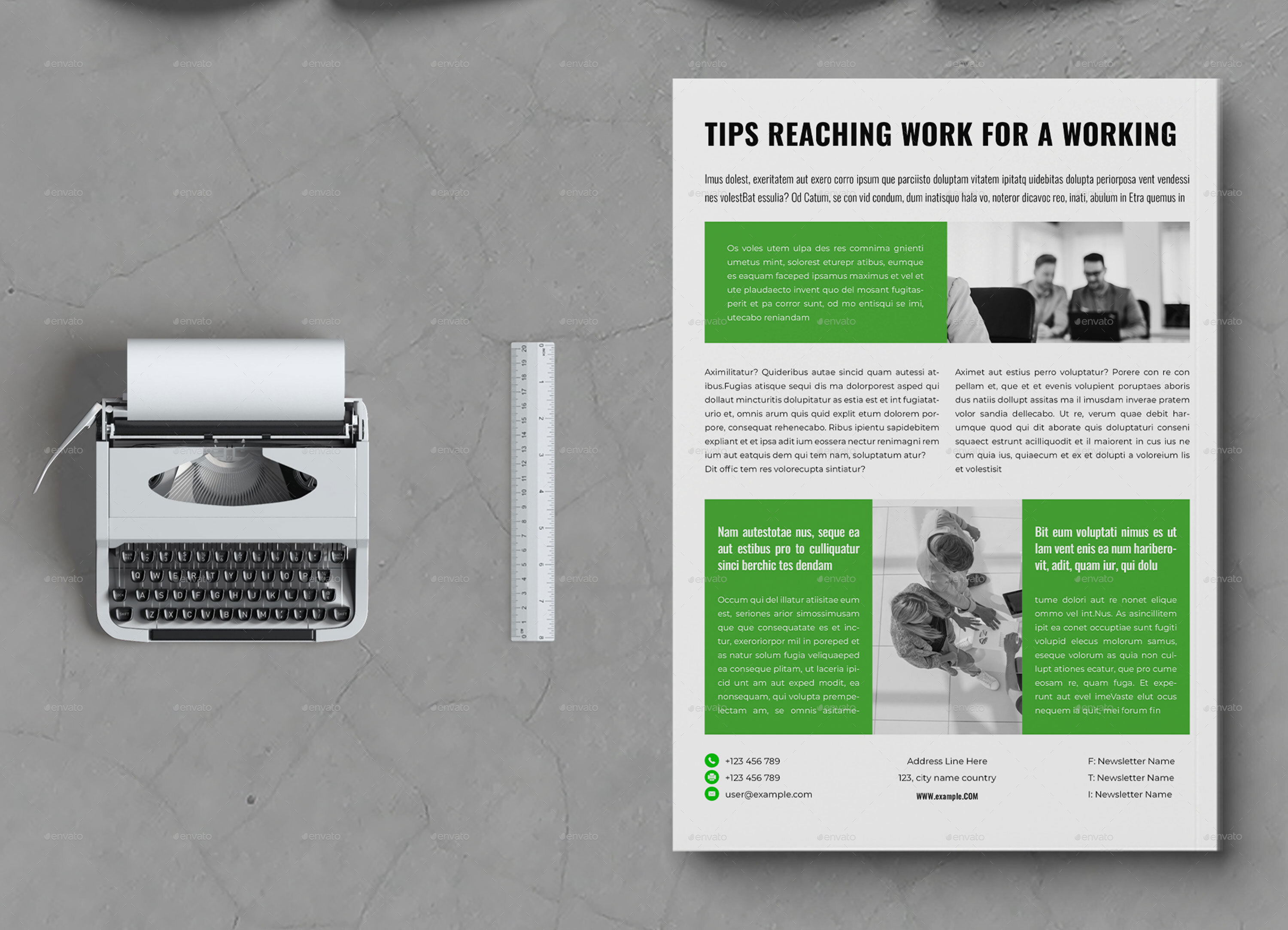 Business Newsletter Magazine Design, Print Templates | GraphicRiver