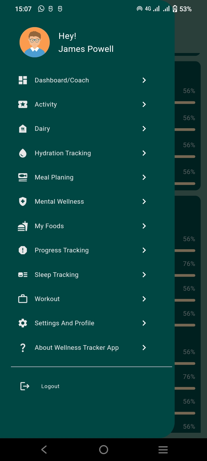 Wellness Tracker App Flutter UI Kit by CodentraTech | CodeCanyon