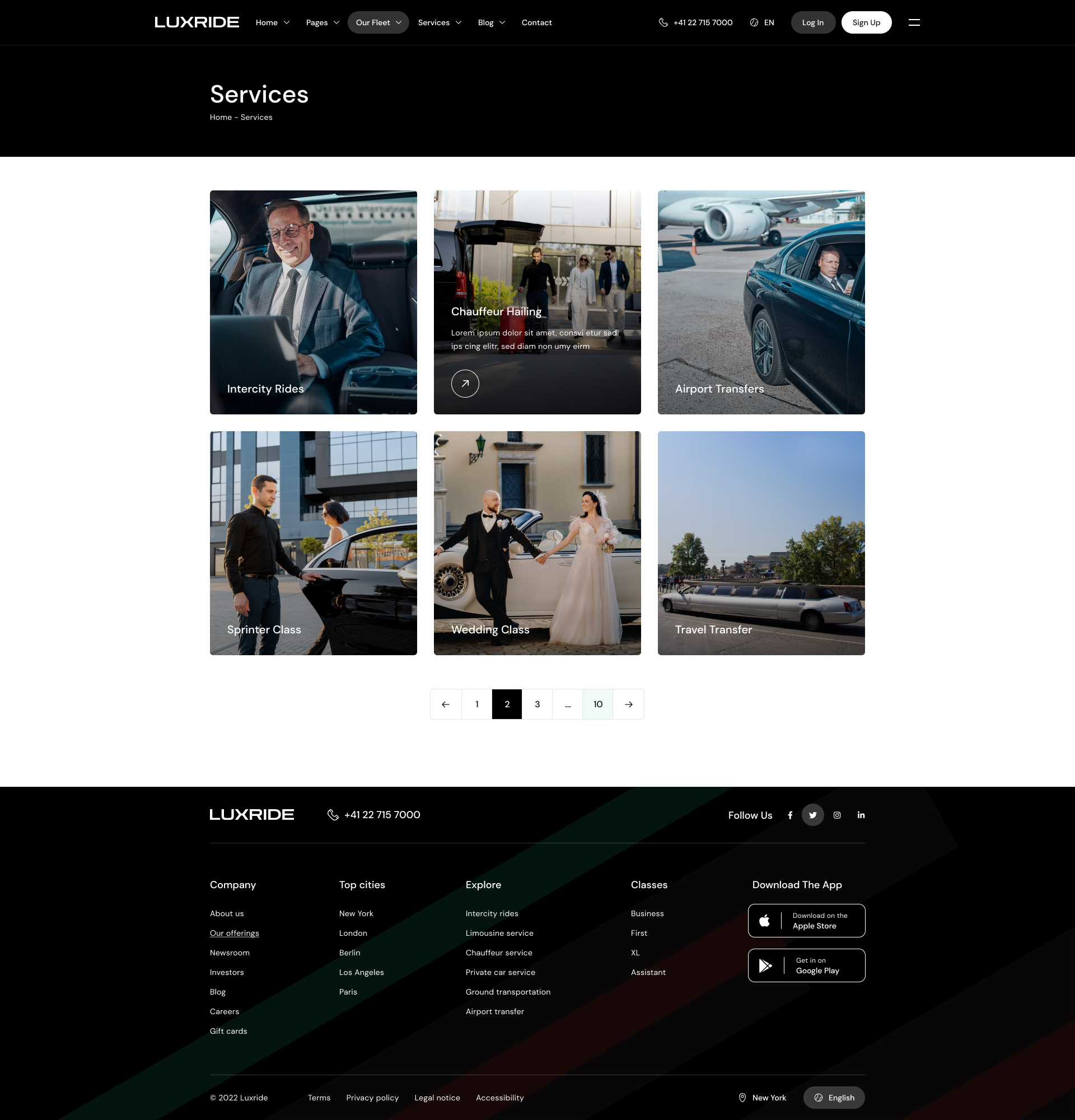 Luxride - Chauffeur Limousine Car Hire Figma Template by CreativeLayers