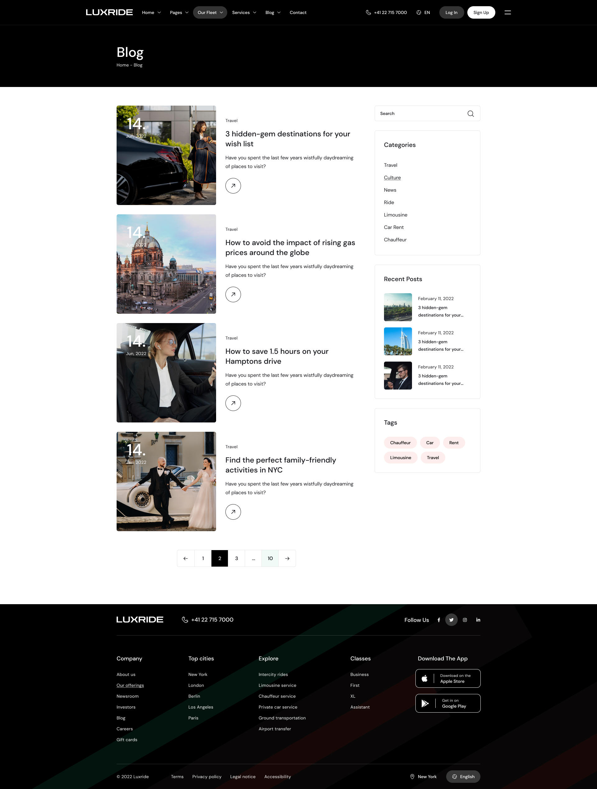Luxride - Chauffeur Limousine Car Hire Figma Template by CreativeLayers
