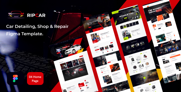 Ripcar - Car Service & Auto Repair Figma Template by CoderStation | ThemeForest