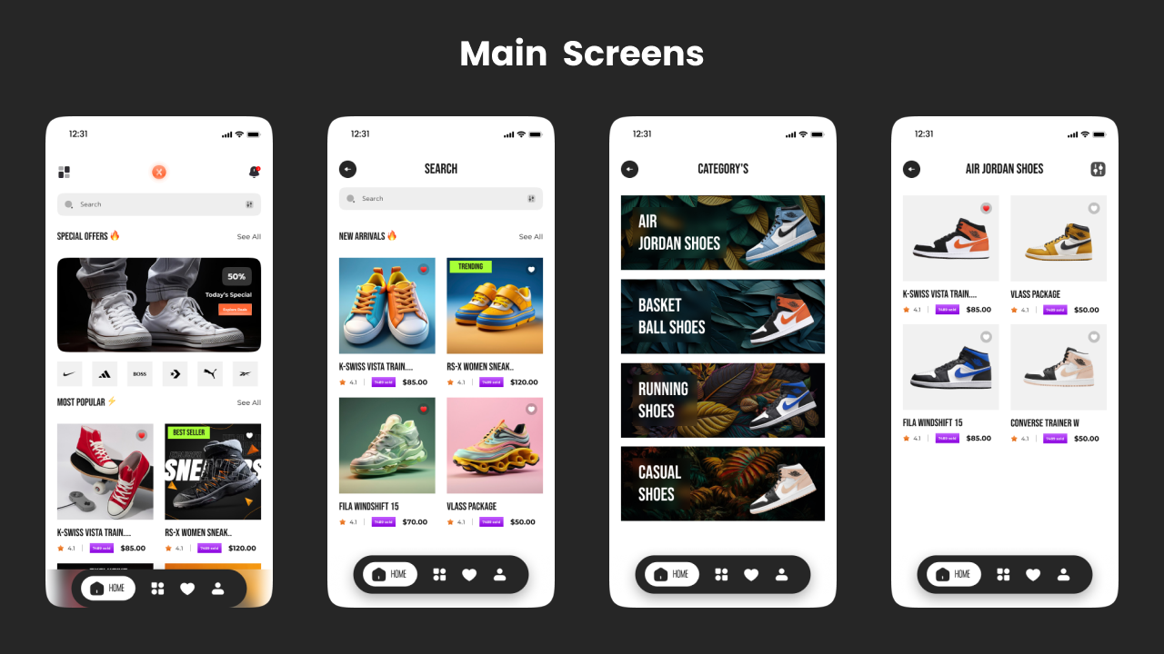 Shooe Spot Sneakers & Shoes | React Native Template by codeforge0 ...
