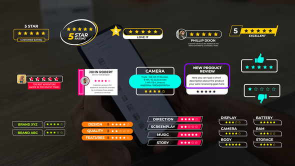 Star Ratings & Reviews, Premiere Pro Templates | VideoHive