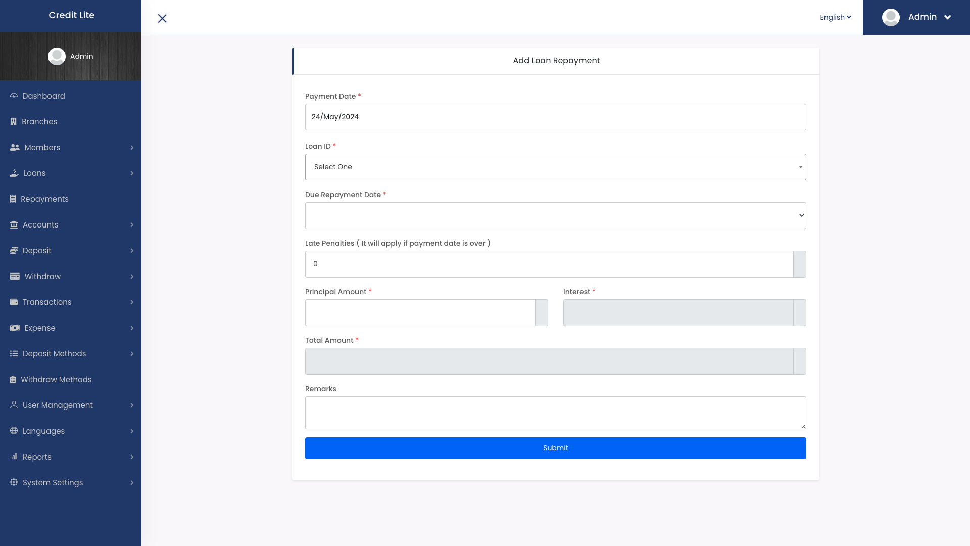 Credit Lite - Multi Branch Loan & Savings Management System by Hobby-Tech