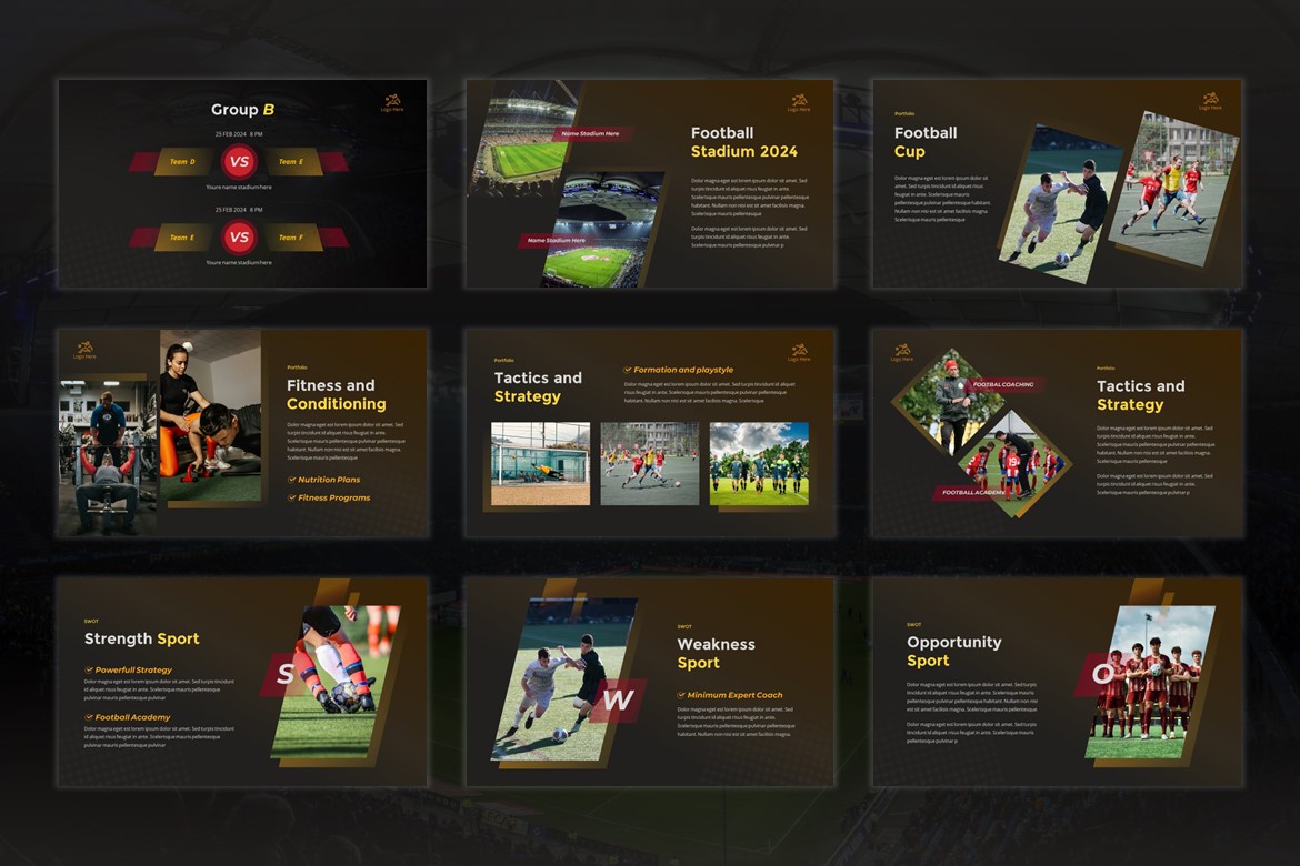 WonderCup - Football Presentation PowerPoint Template, Presentation ...