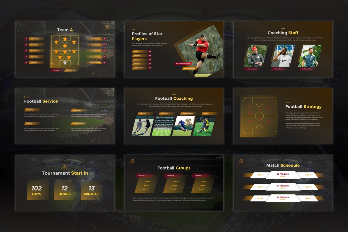 WonderCup - Football Presentation Google Slides Template, Presentation ...