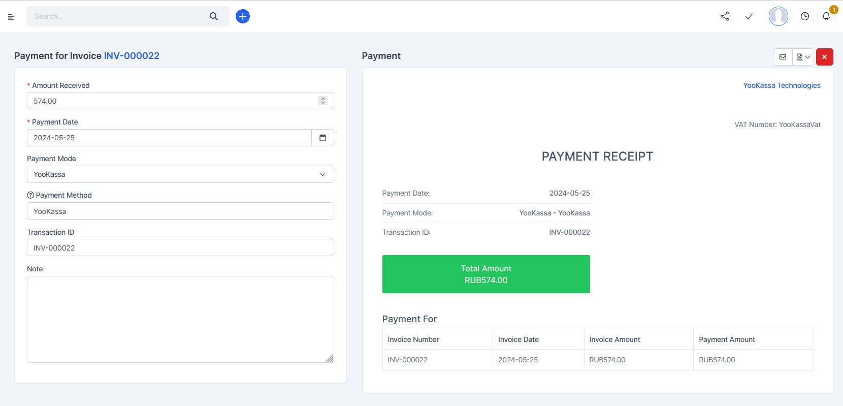 YooKassa / YooMoney Payment Gateway Module for Perfex CRM by 7edgetech