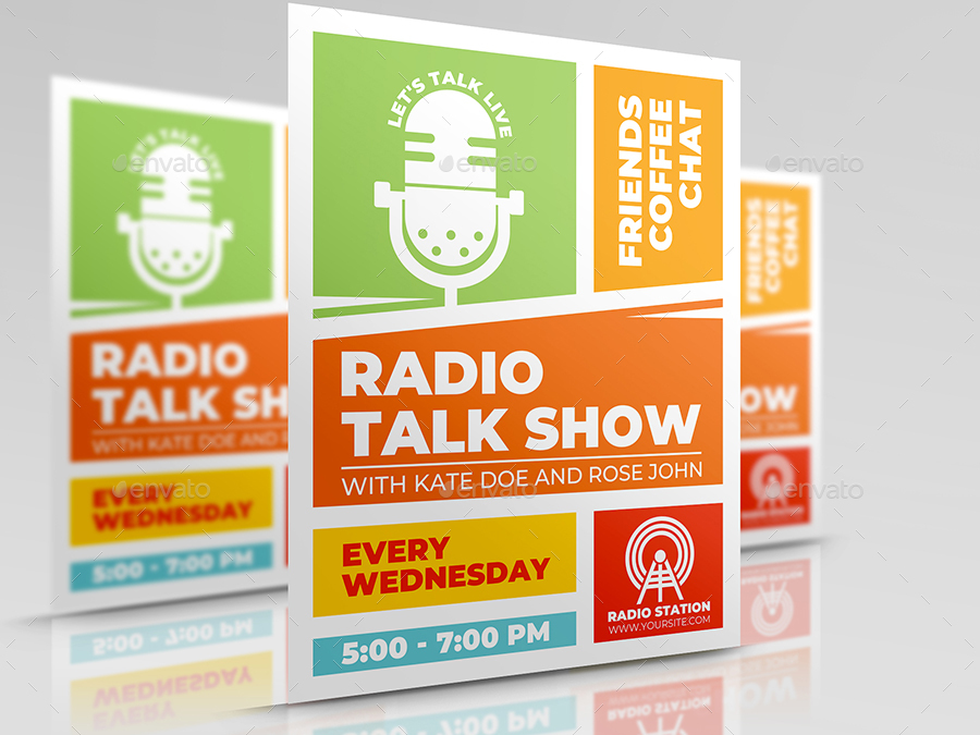 Radio Talk Show Flyer Template, Print Templates | GraphicRiver