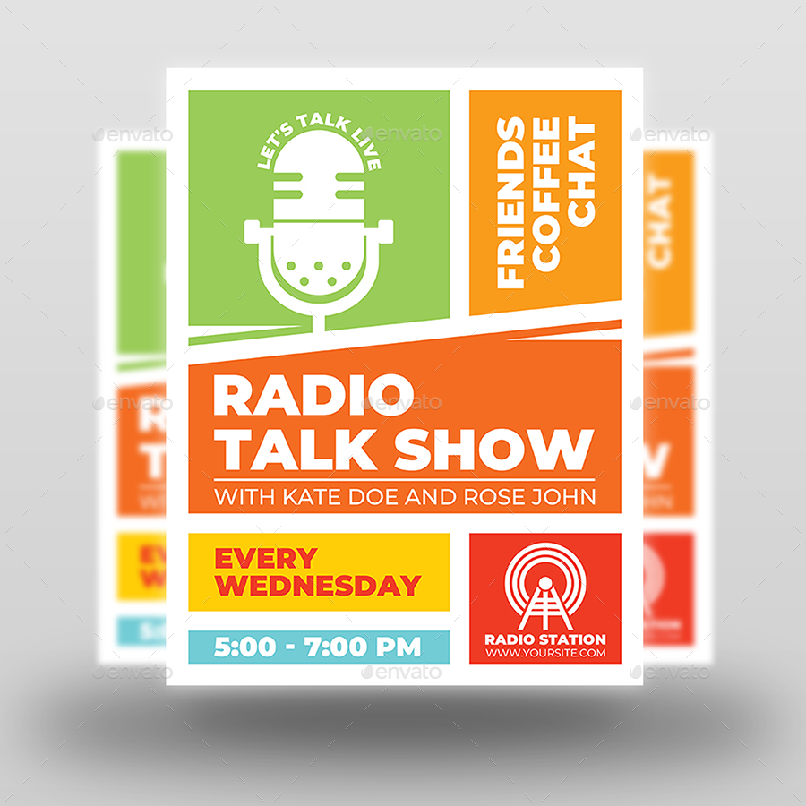 Radio Talk Show Flyer Template, Print Templates | GraphicRiver