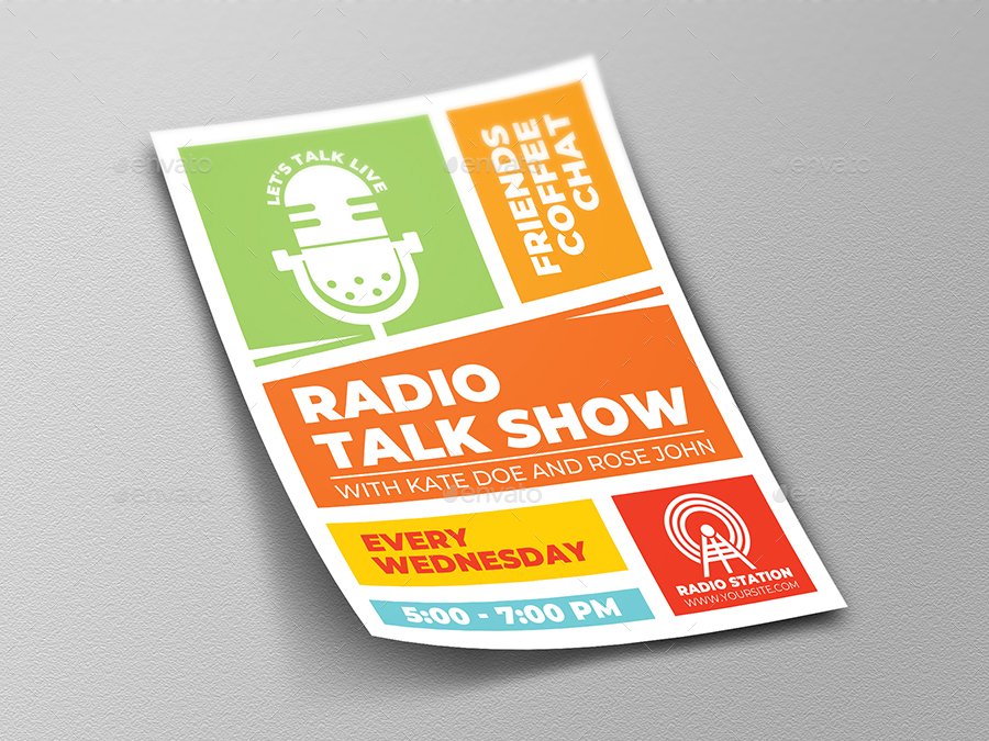 Radio Talk Show Flyer Template, Print Templates | GraphicRiver