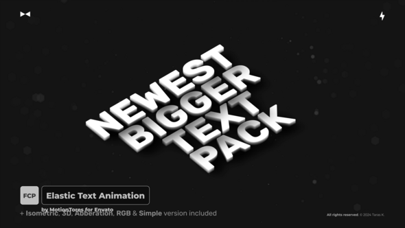 Elastic Text Animation \ FCPX, Apple Motion Templates | VideoHive