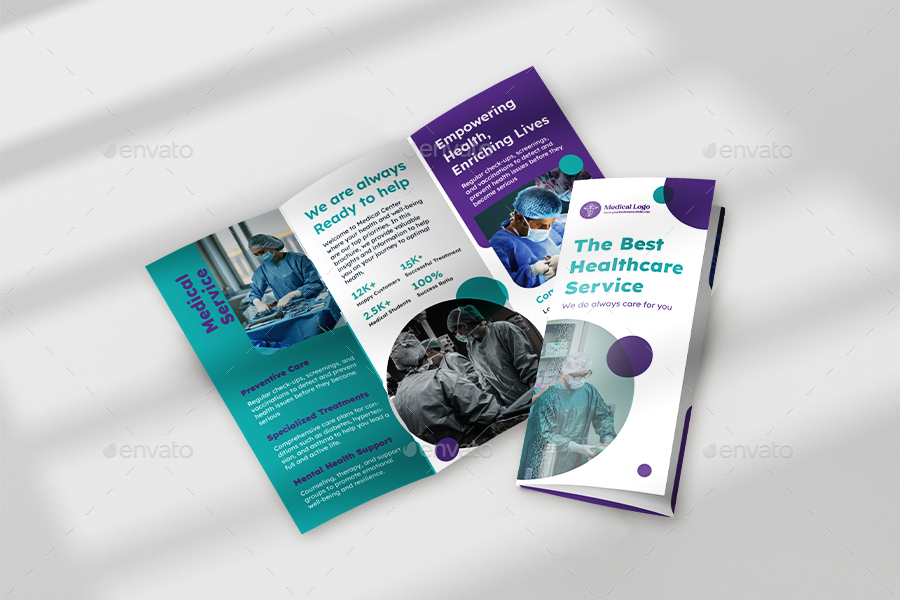 Medical or Hospital Trifold Brochure, Print Templates | GraphicRiver