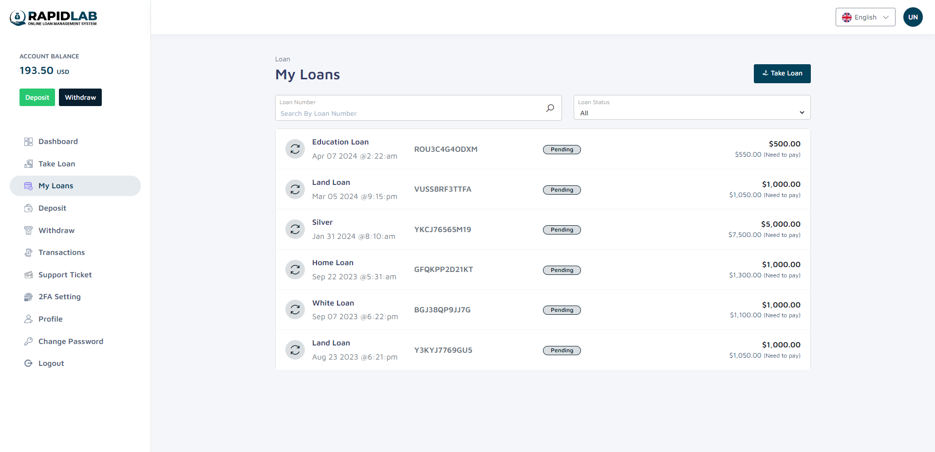 RapidLab - Online Loan Management System by ViserLab | CodeCanyon