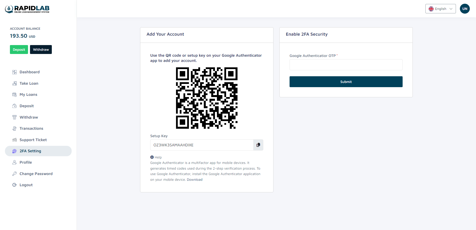 RapidLab - Online Loan Management System by ViserLab | CodeCanyon