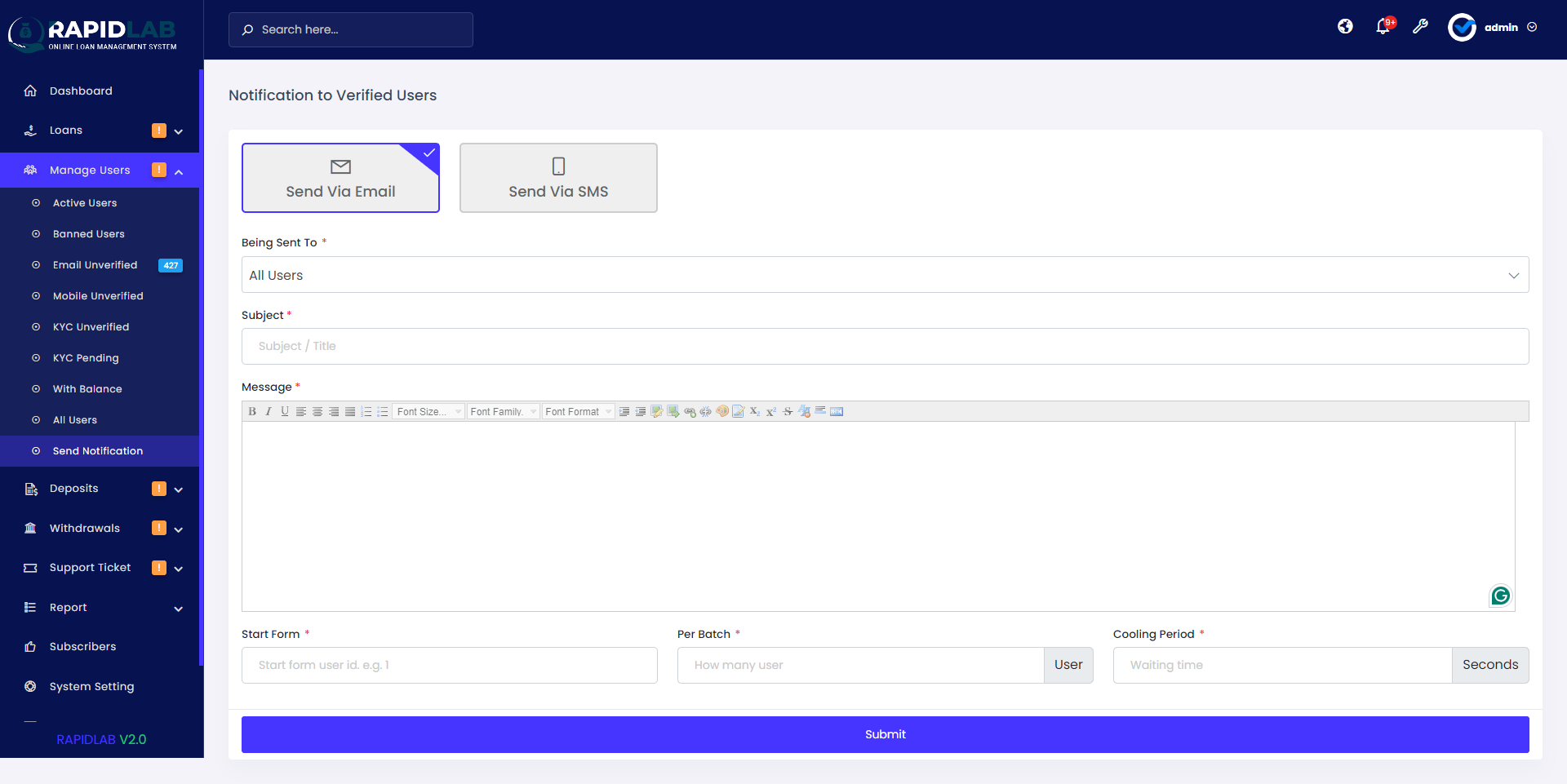RapidLab - Online Loan Management System by ViserLab | CodeCanyon