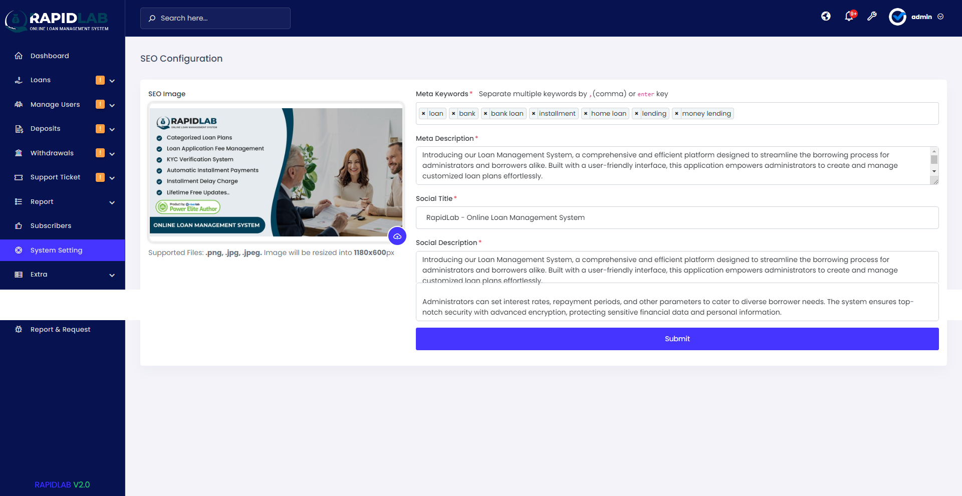 RapidLab - Online Loan Management System by ViserLab | CodeCanyon