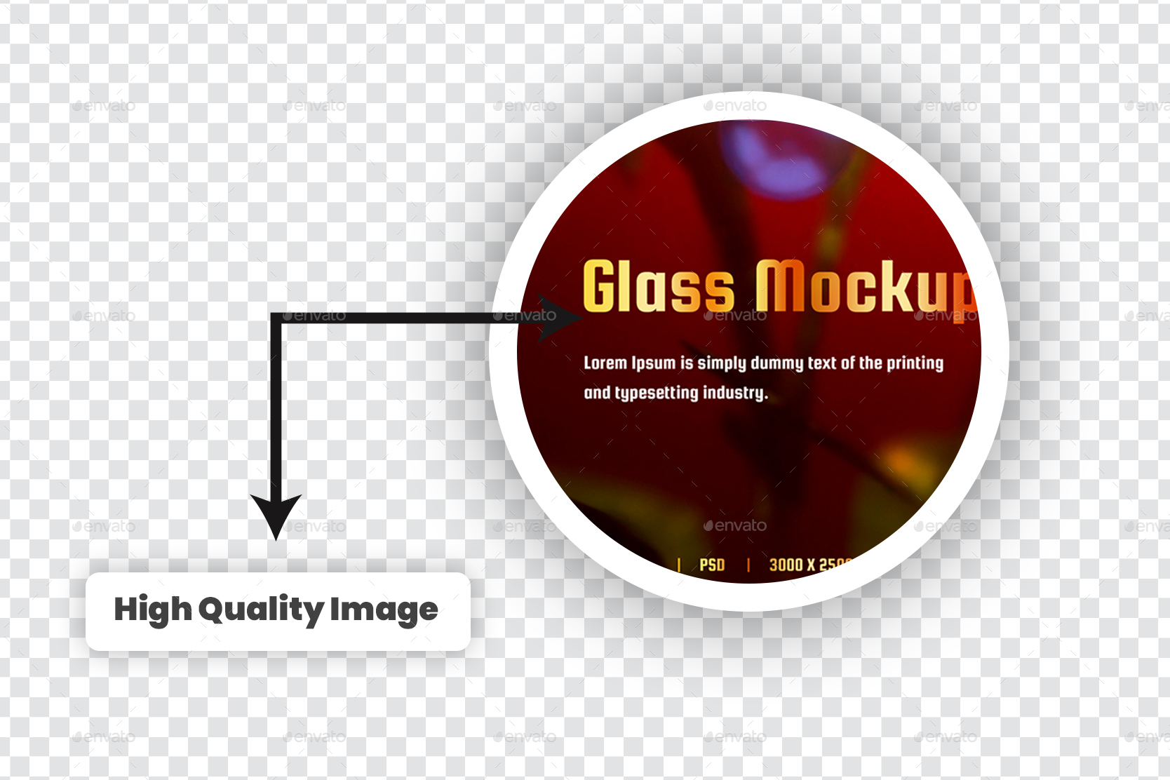 Glass Mock-up PSD file., Graphics | GraphicRiver