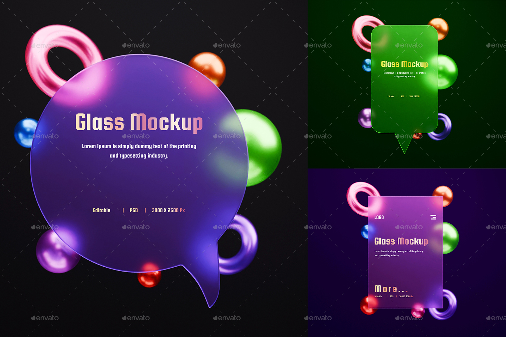 Glass Mock-up PSD file., Graphics | GraphicRiver