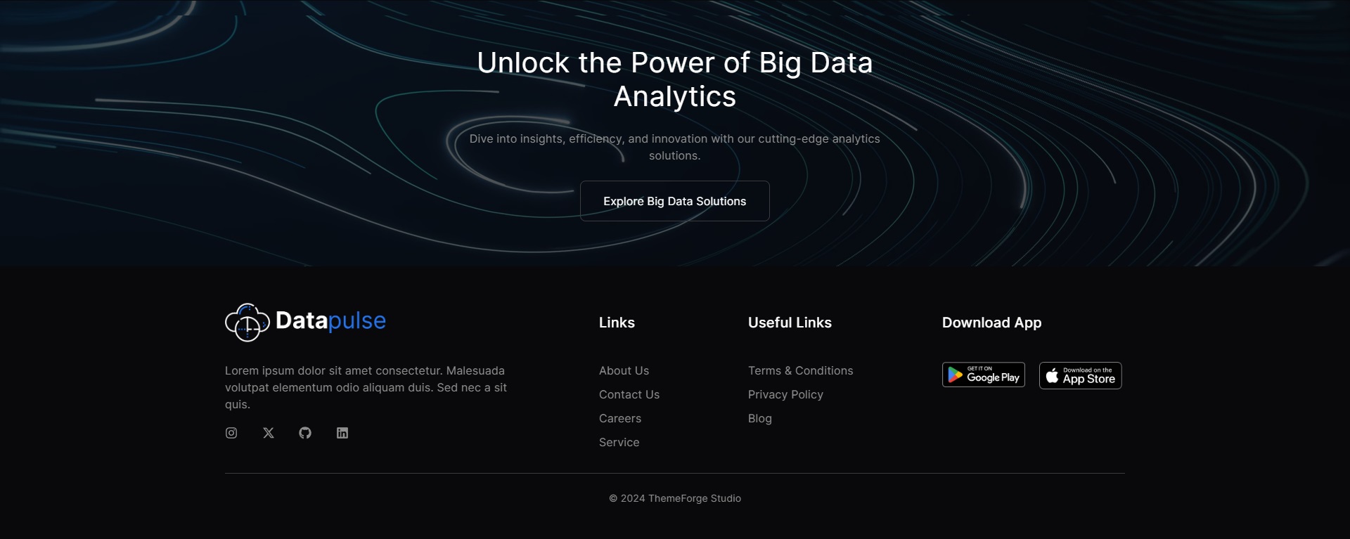 Datapulse - Big Data Analytics Elementor Pro Template Kit by themeforgestudio