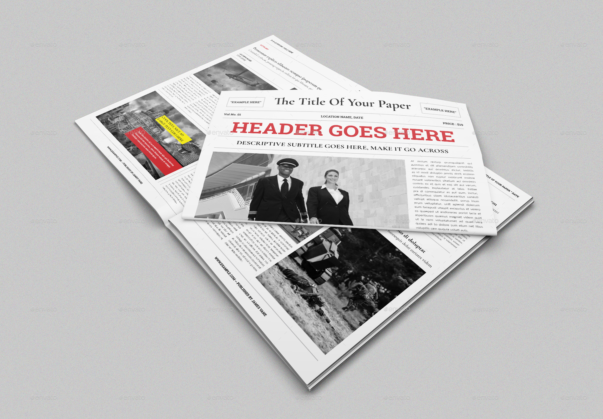 Old Style Newspaper Template, Print Templates | GraphicRiver