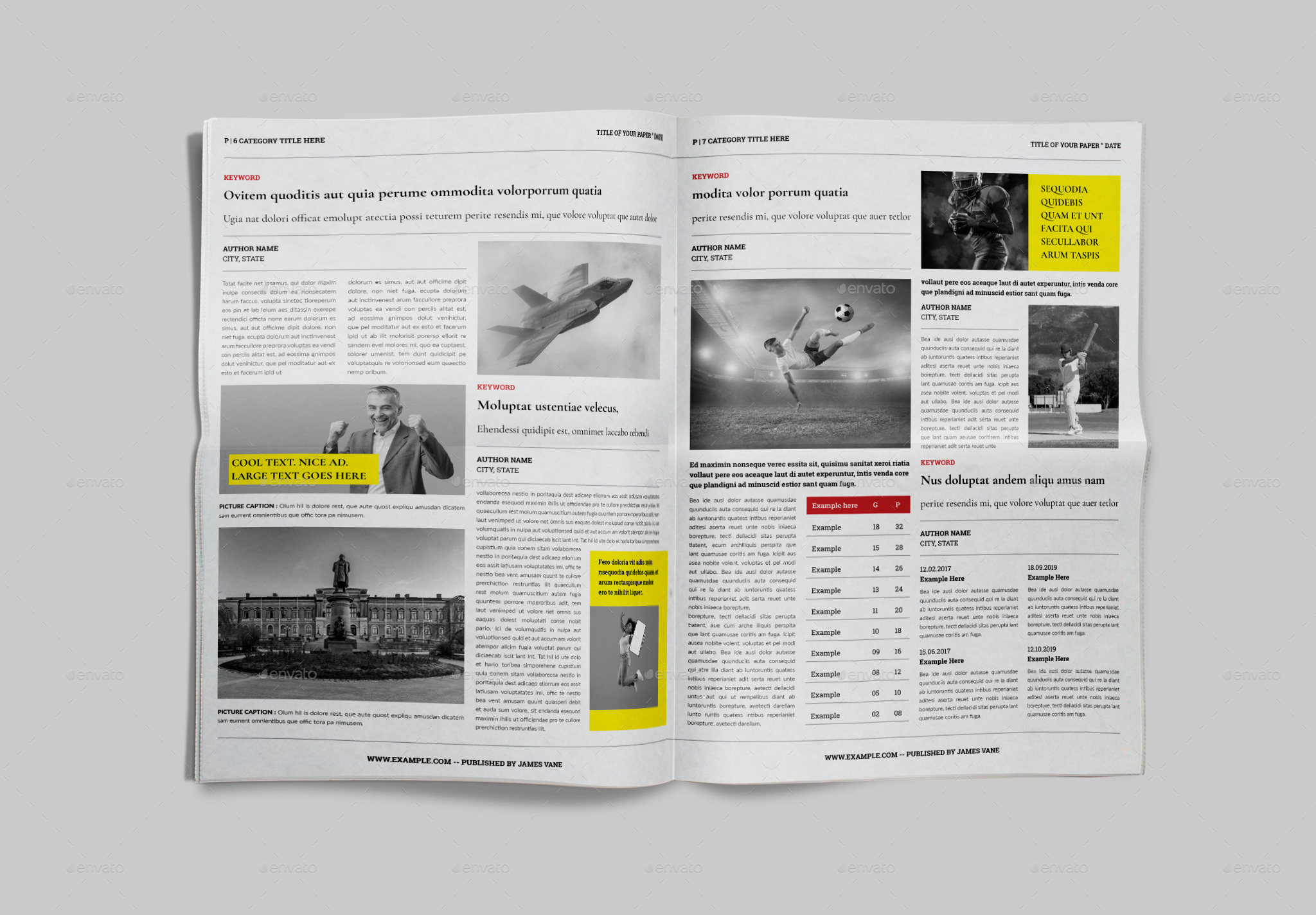 Old Style Newspaper Template, Print Templates | GraphicRiver