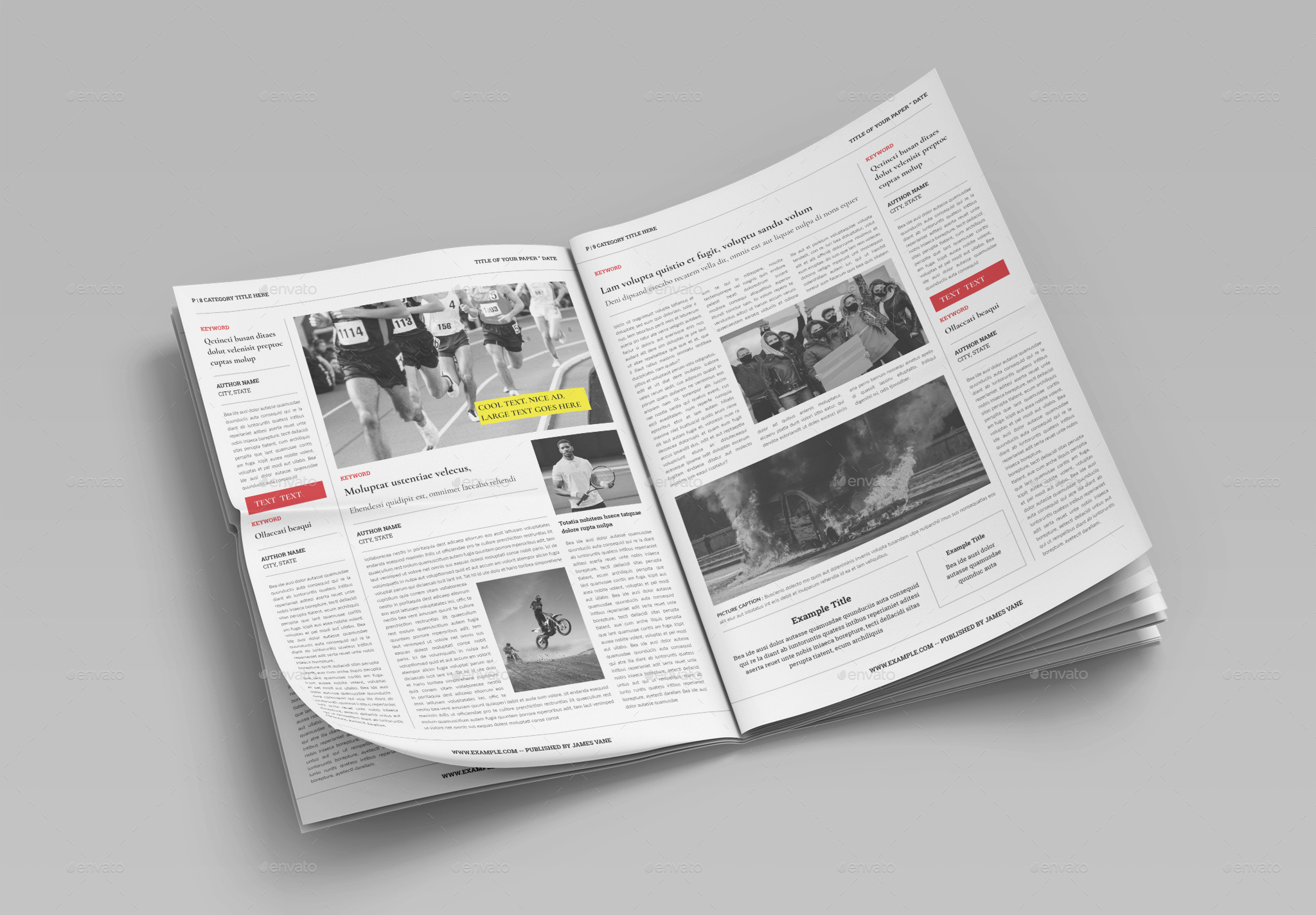 Old Style Newspaper Template, Print Templates | GraphicRiver