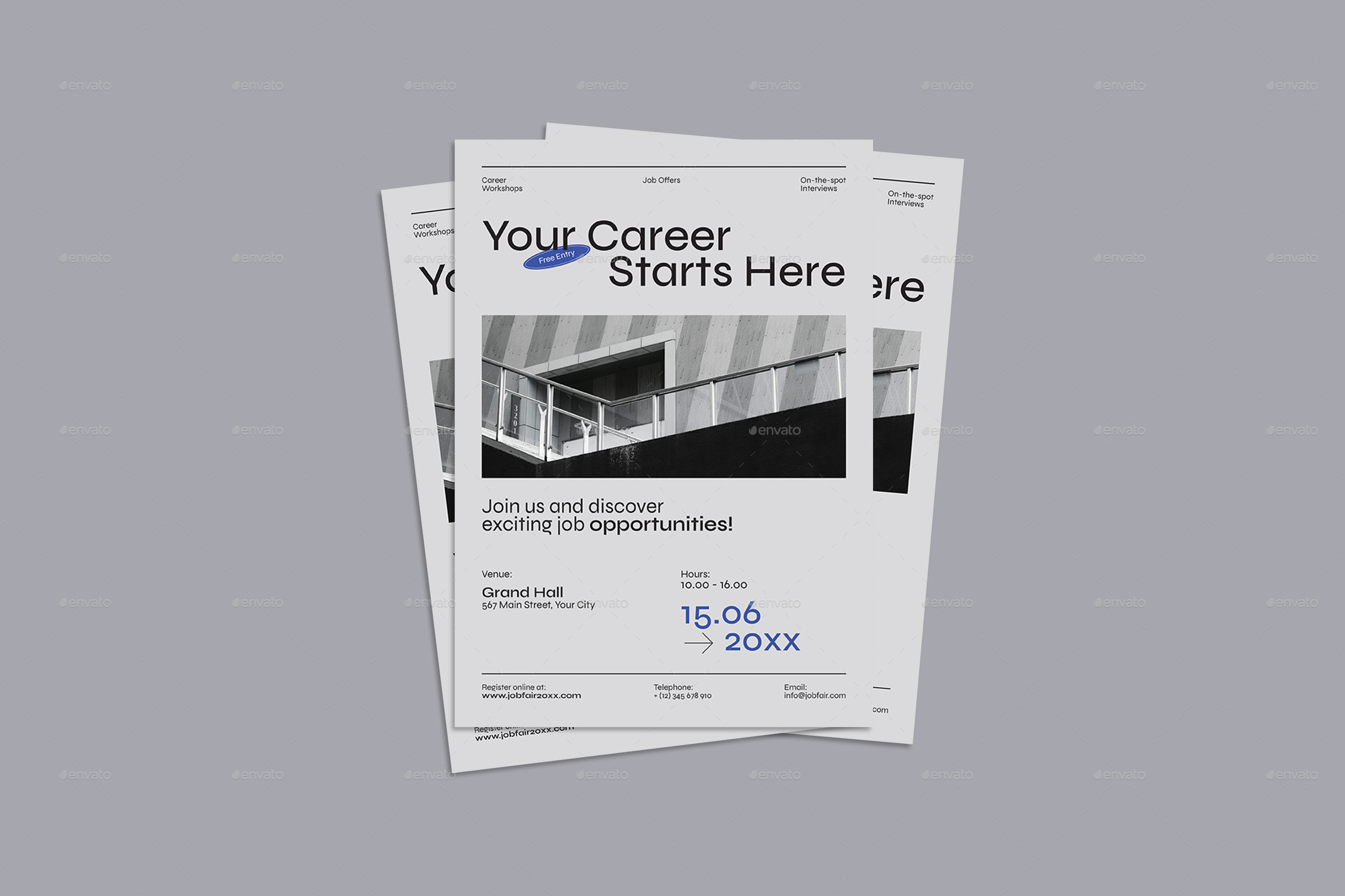 Job Fair Flyer Template, Print Templates | GraphicRiver