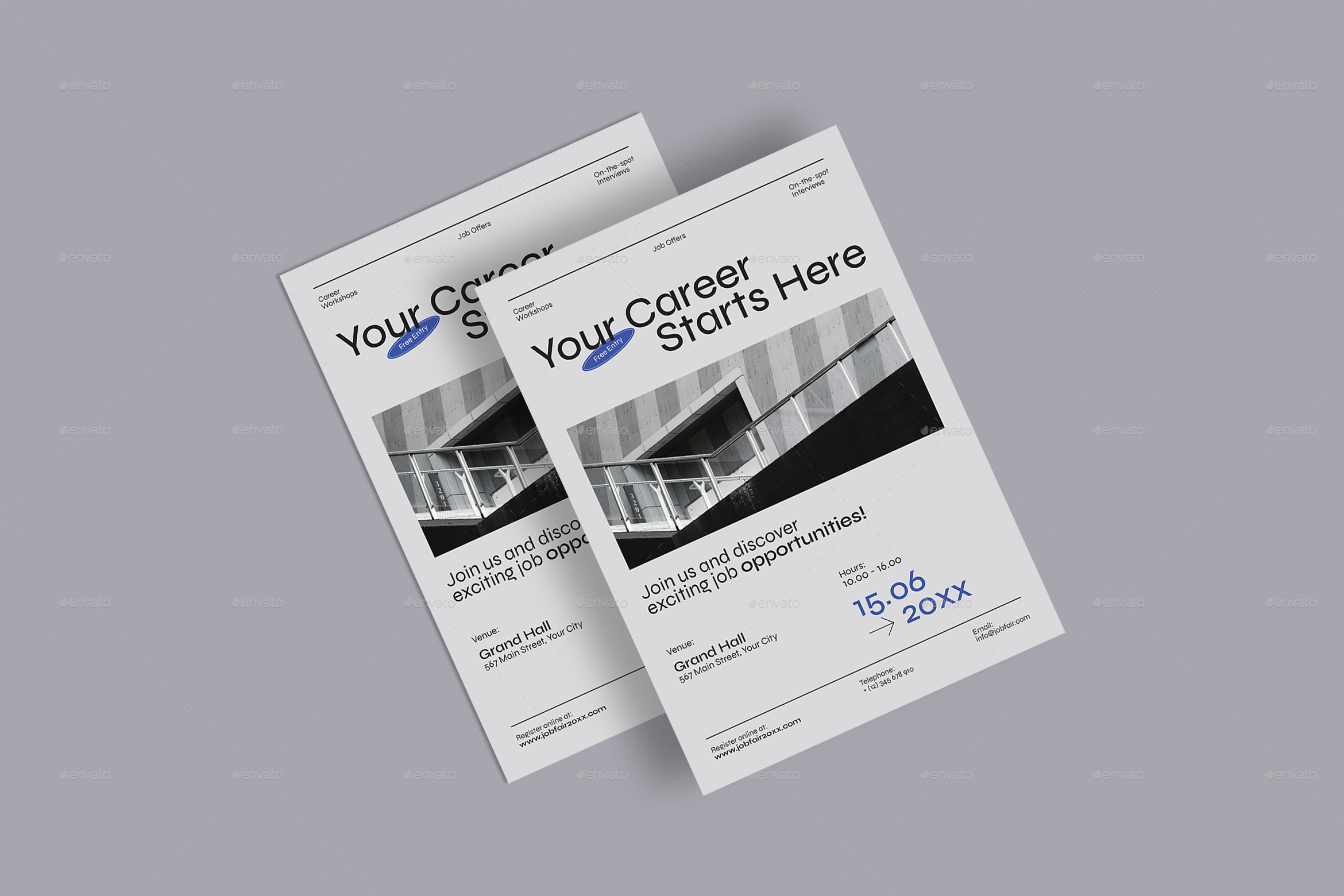 Job Fair Flyer Template, Print Templates | GraphicRiver